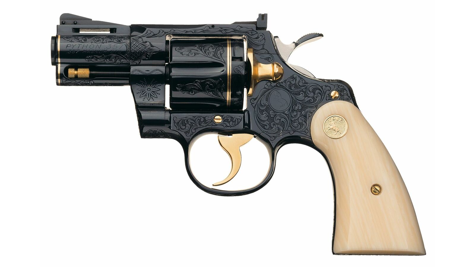 W. D'Angelo Embellished Colt Python Revolver, Letter | Rock Island Auction