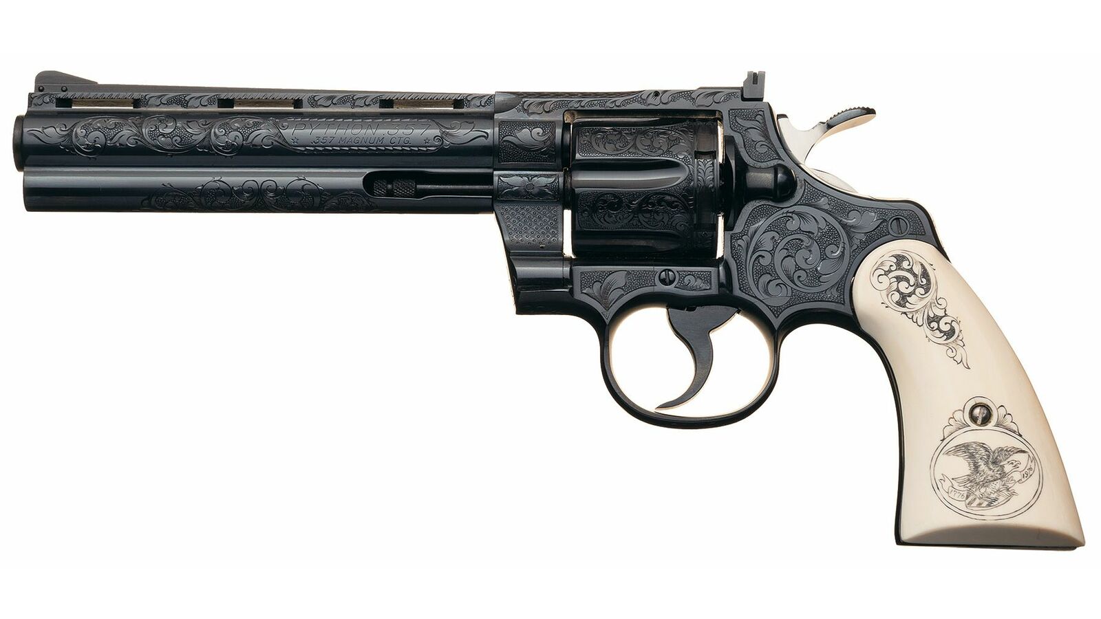 Geo. Sherwood Engraved Colt Python Revolver | Rock Island Auction