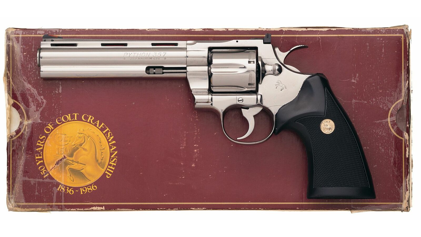 Stainless Steel Colt Python Double Action Revolver with Box | Rock ...