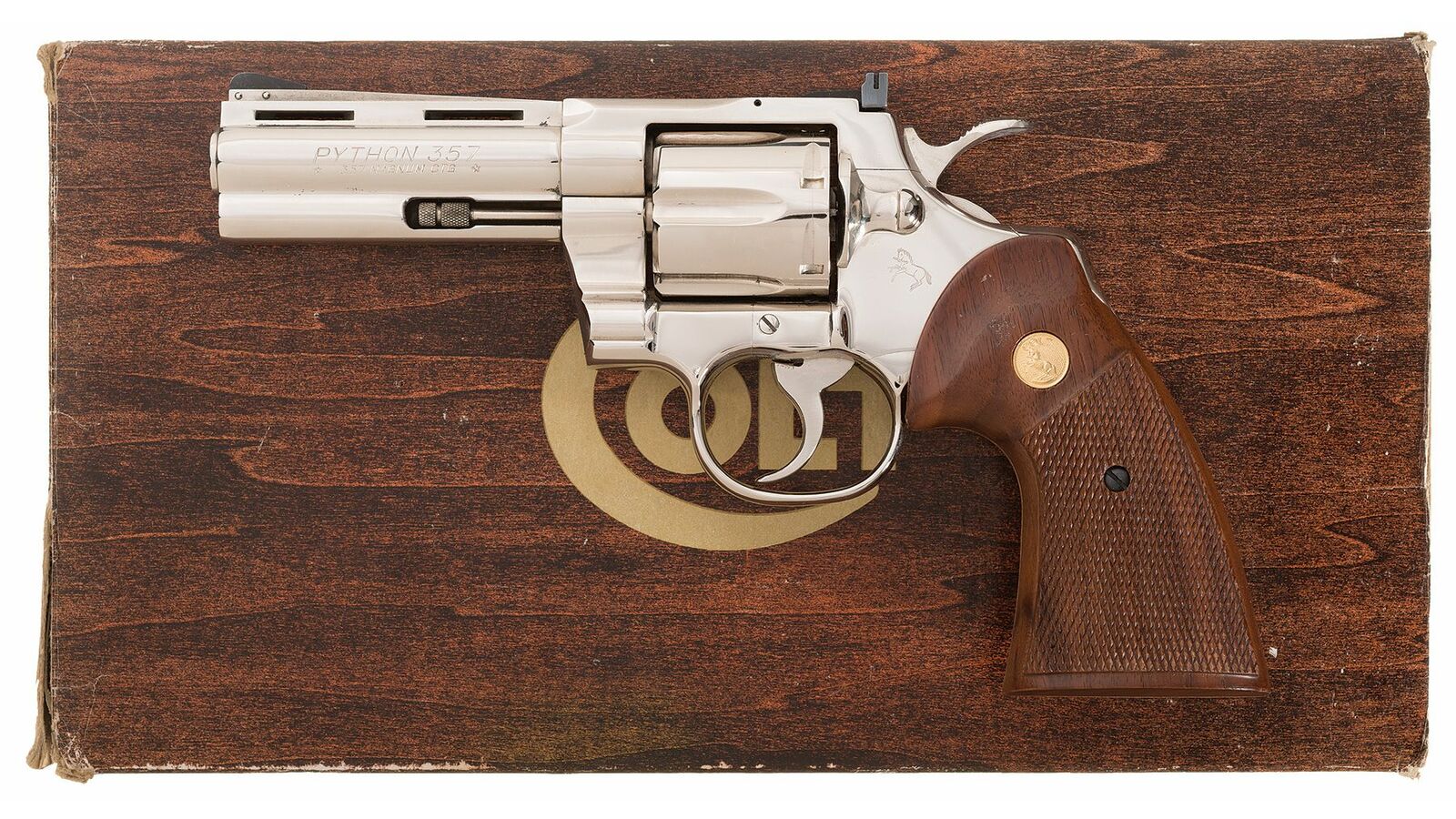 Nickel Colt Python Double Action Revolver with Box | Rock Island Auction