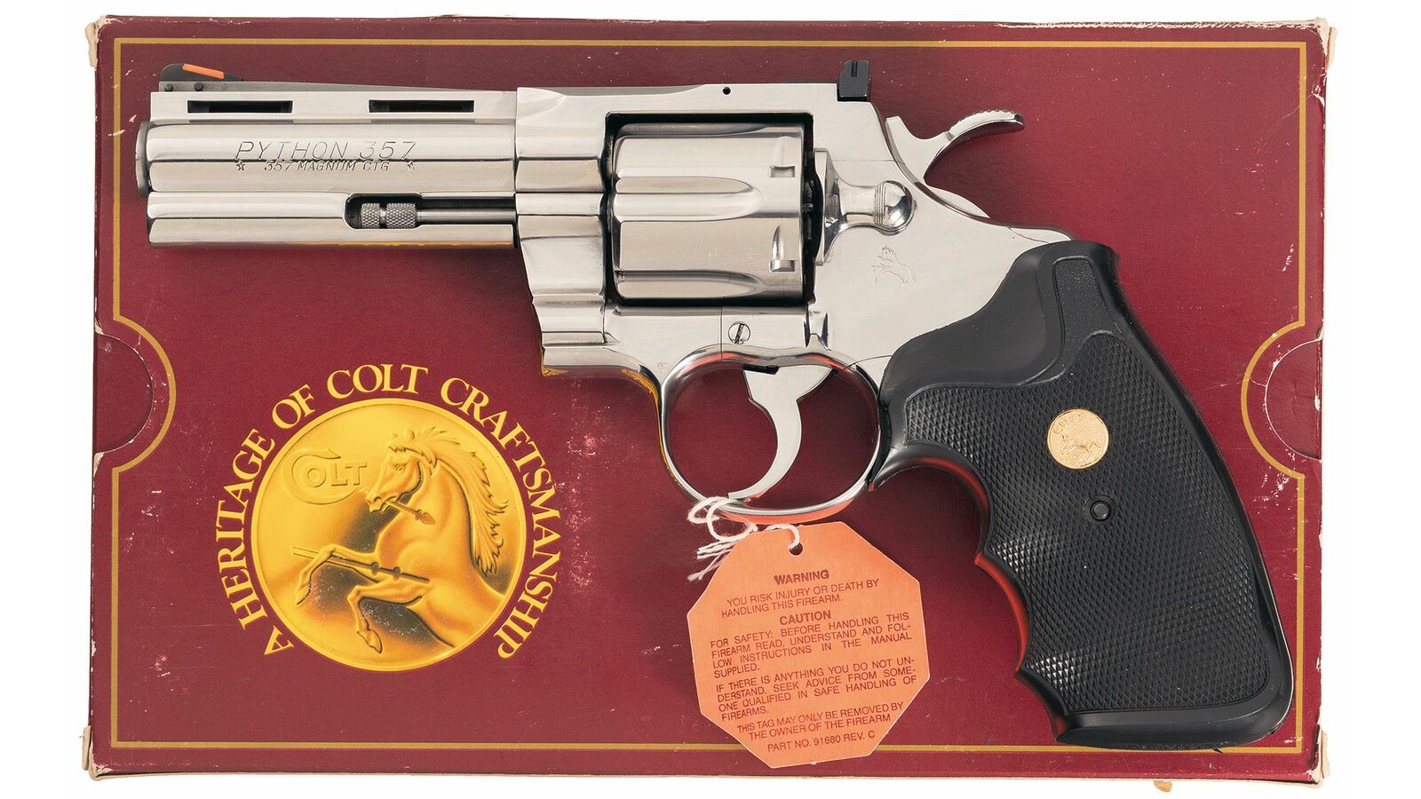 Desirable Stainless Steel Colt Python Double Action Revolver | Rock ...