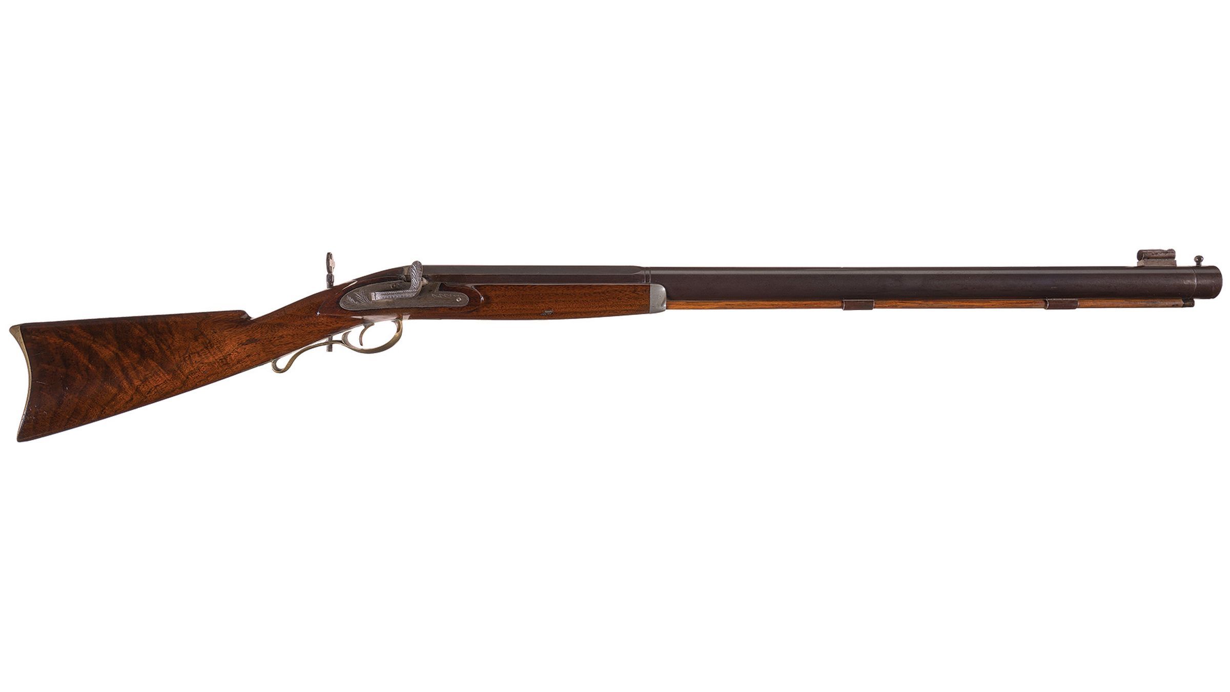 Engraved Mule Ear Half-Stock Percussion Target Rifle | Rock Island Auction