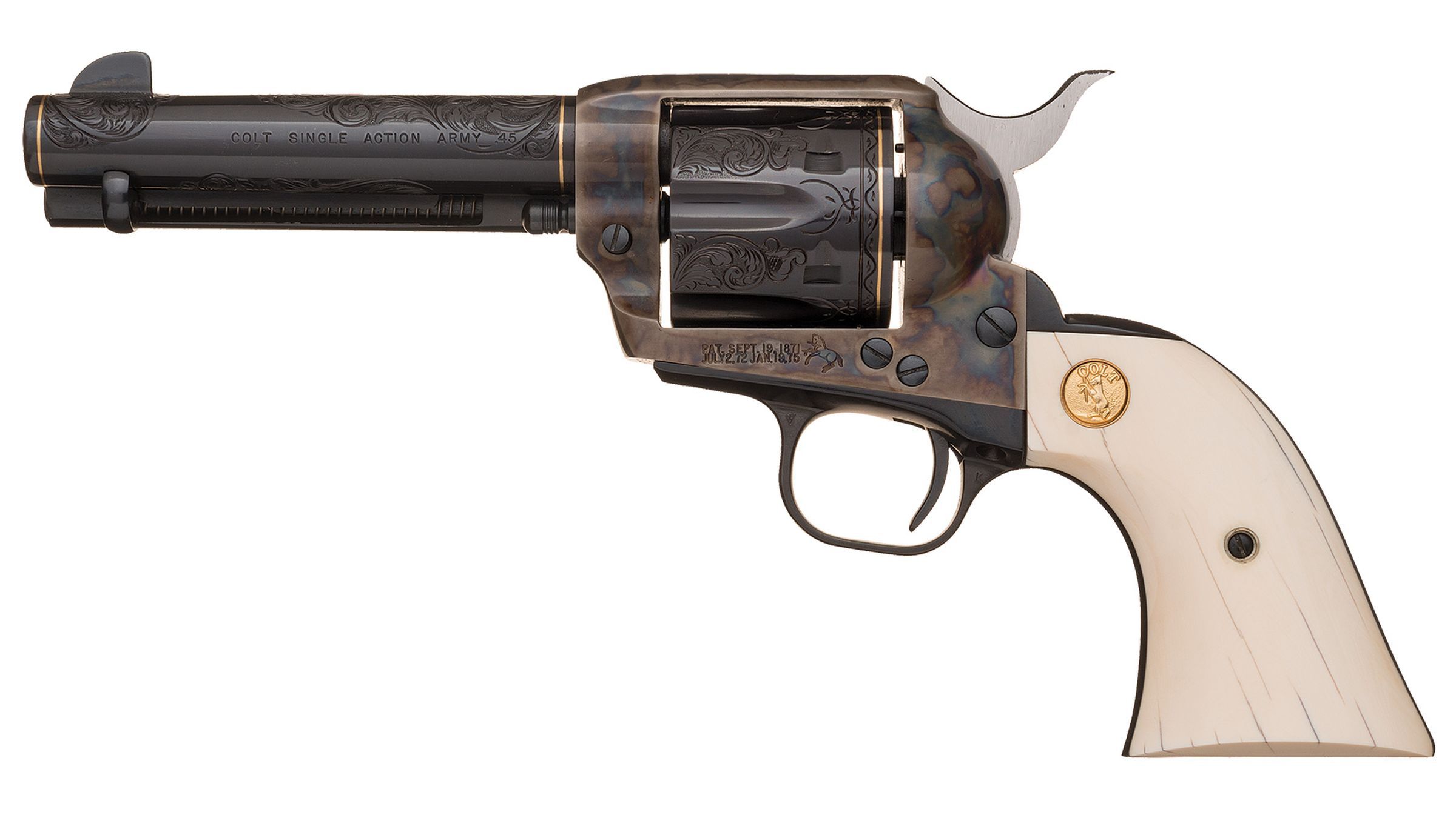 Engraved and Gold Inlaid Colt Third Generation Revolver | Rock Island ...