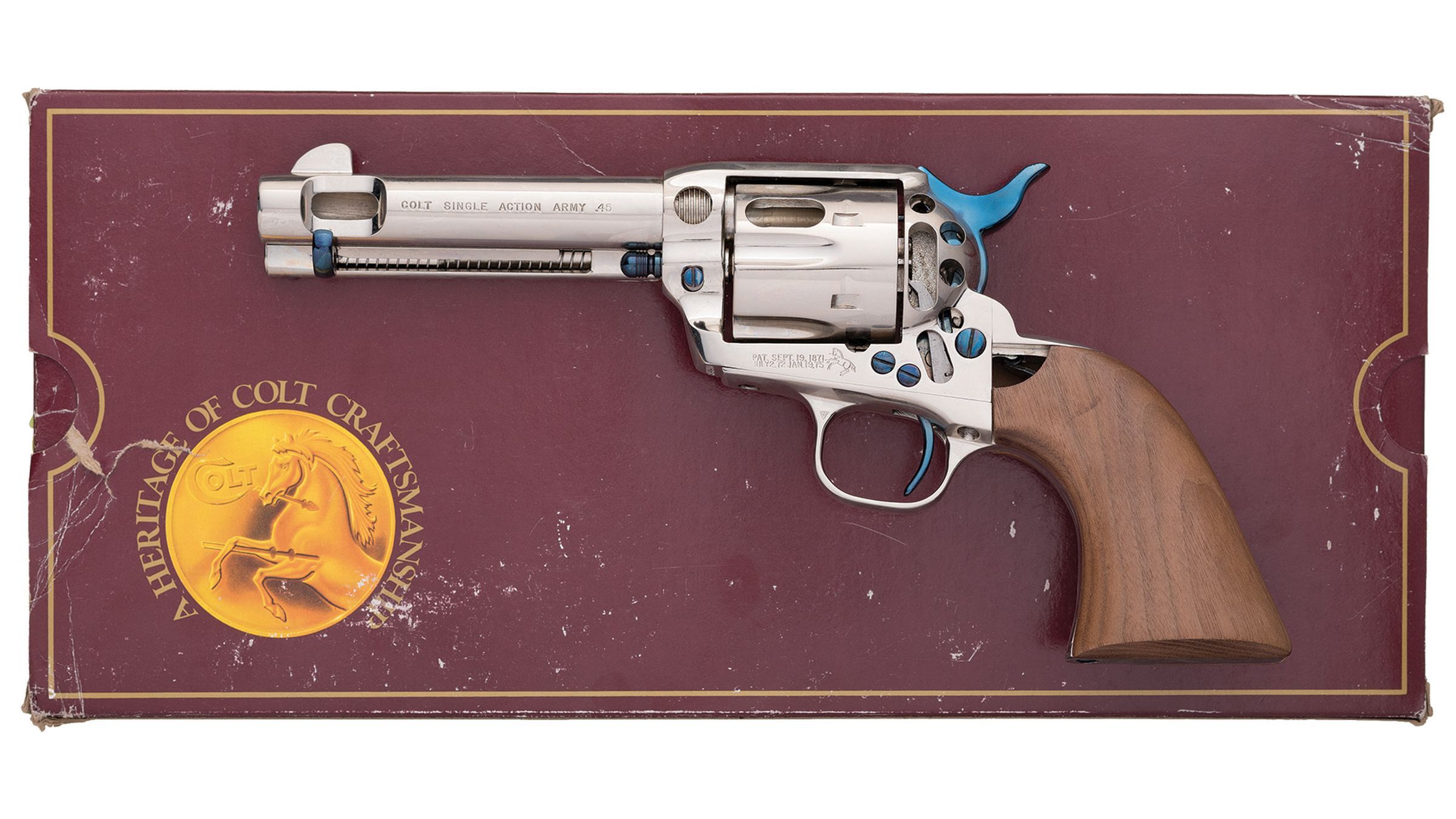 Engraved Colt Factory Cutaway Single Action Army Revolver | Rock Island ...