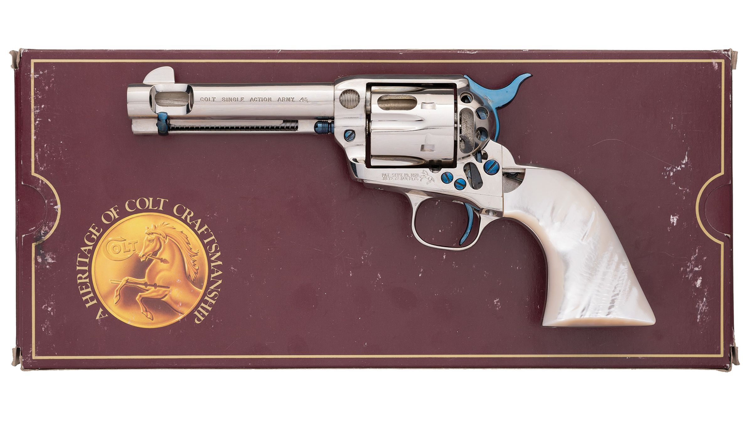 Engraved Colt Factory Cutaway Single Action Army Revolver | Rock Island ...