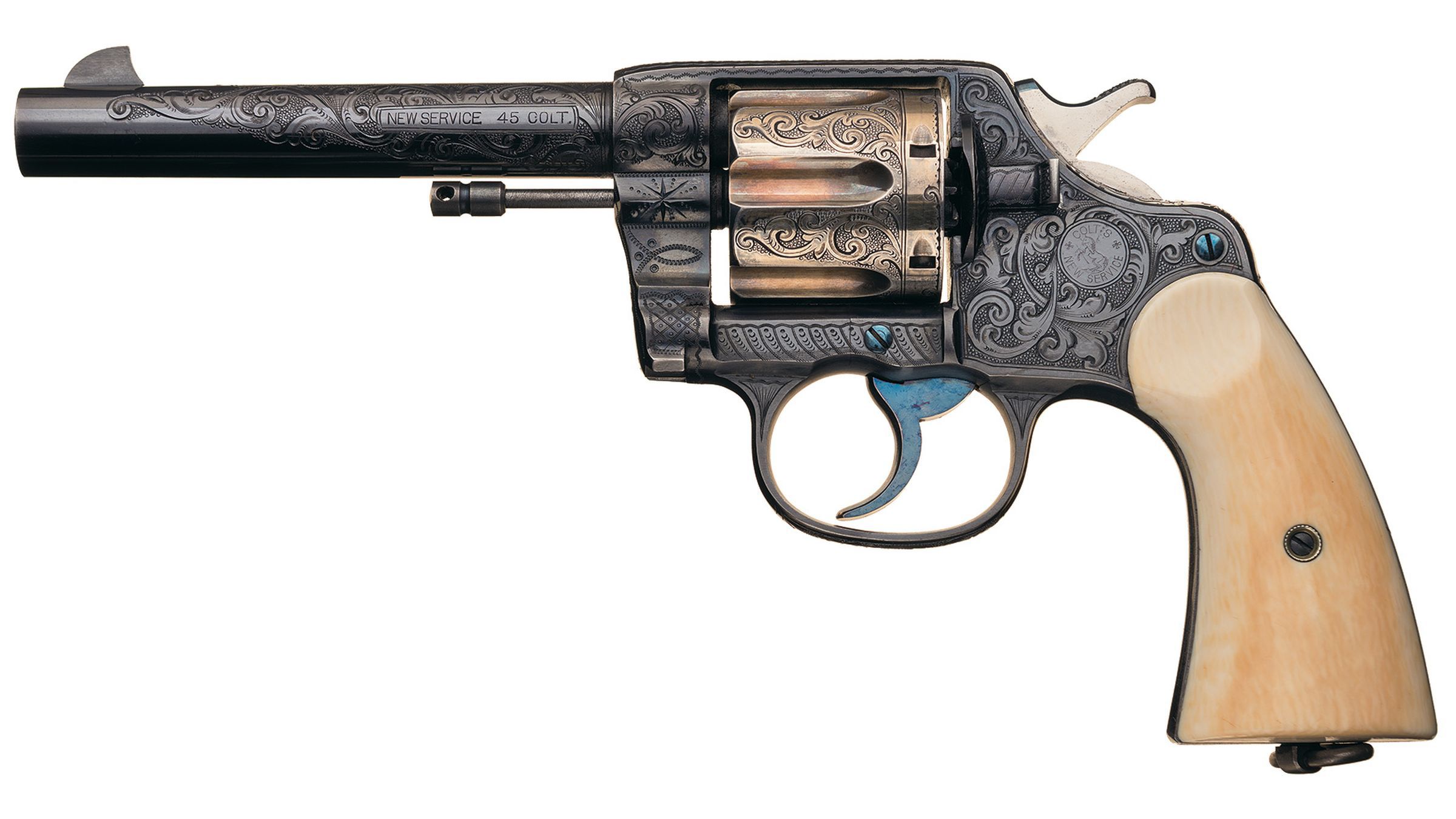 Helfricht Factory Engraved Colt New Service Revolver | Rock Island Auction