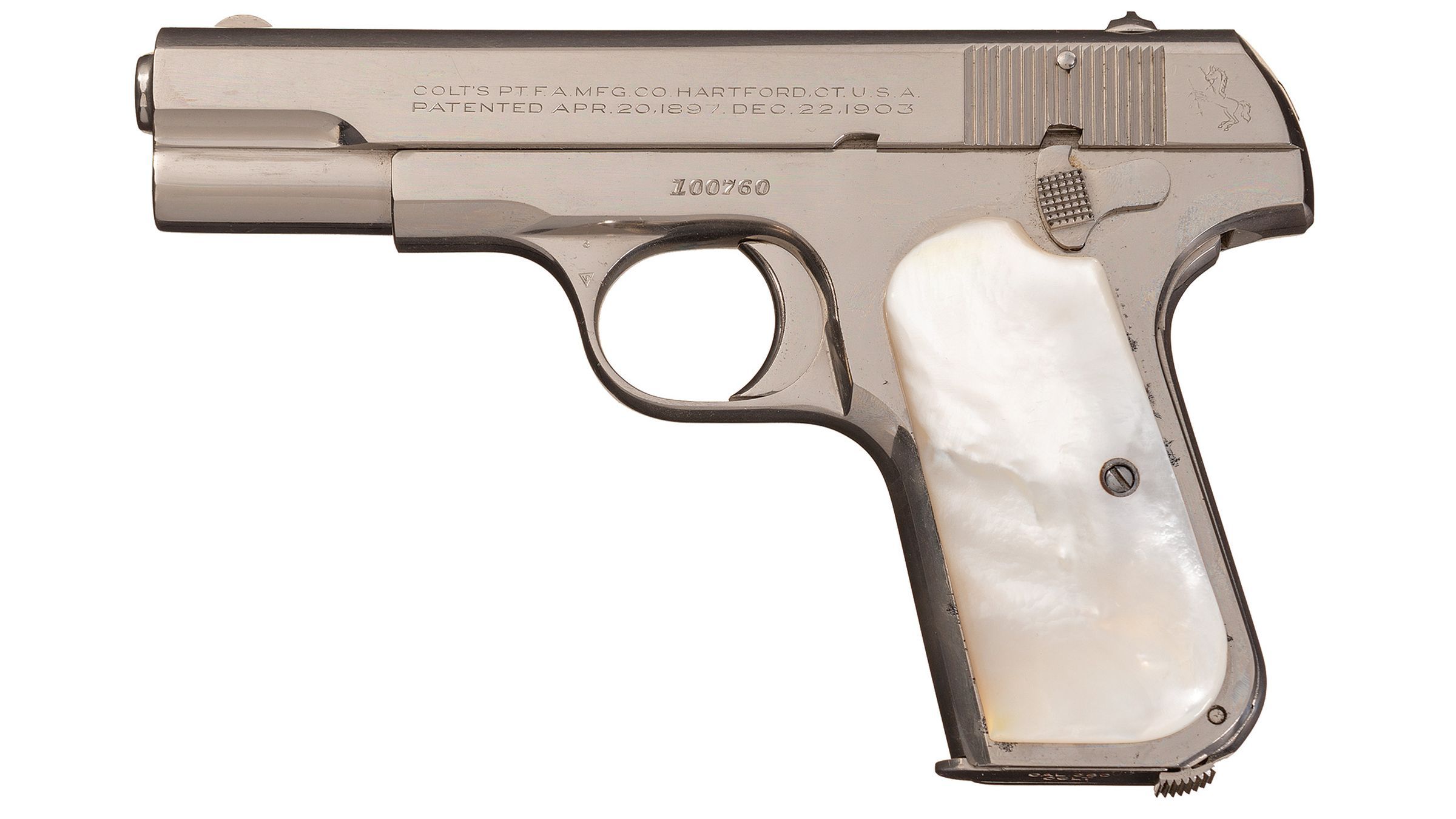 Colt Model 1908 Pocket Hammerless .380 ACP Semi-Automatic Pistol | Rock ...