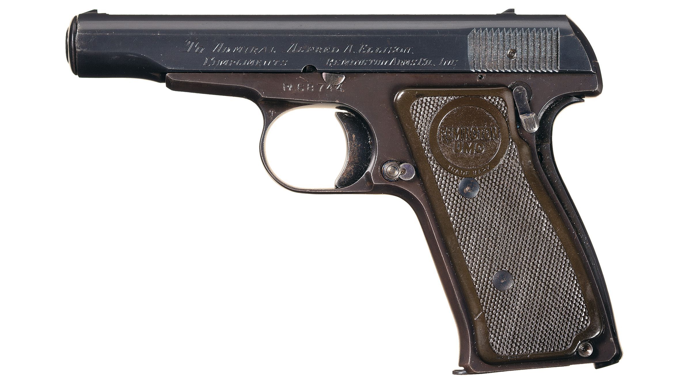 Remington model 51 Pistol Presented to a Royal Navy Admiral | Rock ...