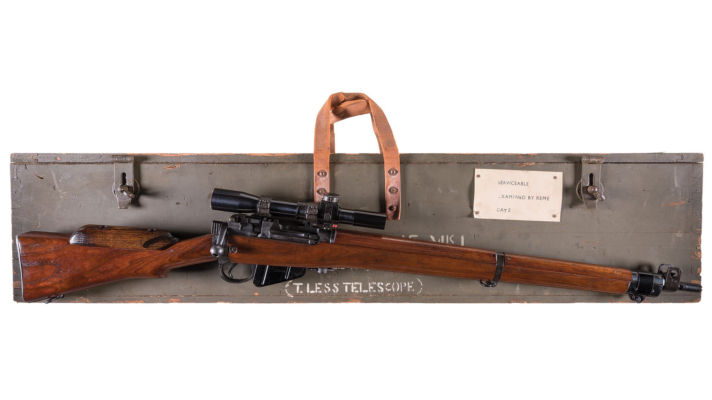 British No. 4 MkI (T) Sniper Rifle with Scope, Scope Can & Case | Rock ...