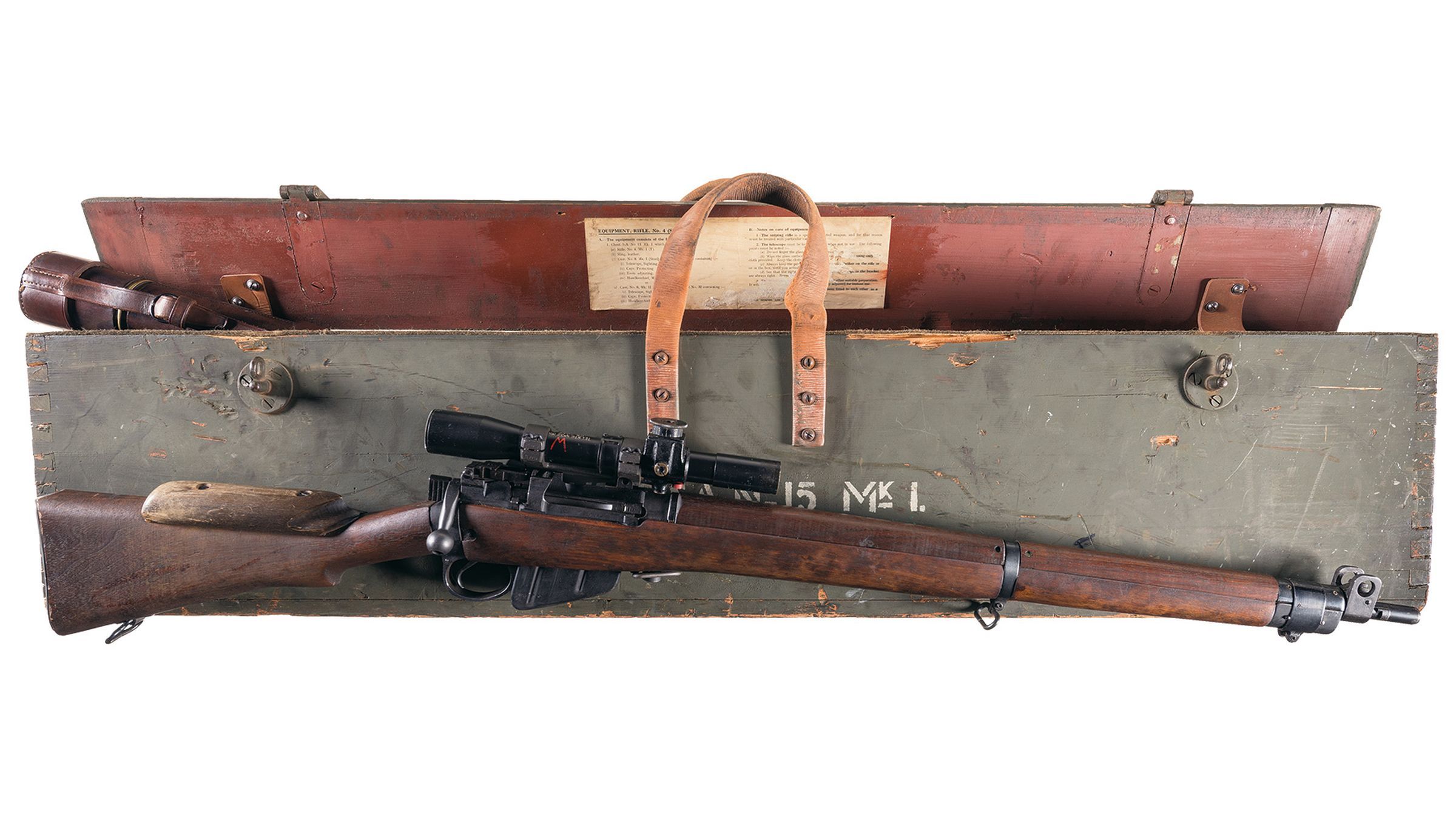 British No. 4 MkI (T) Sniper Rifle w/ Scope and Accessories | Rock ...