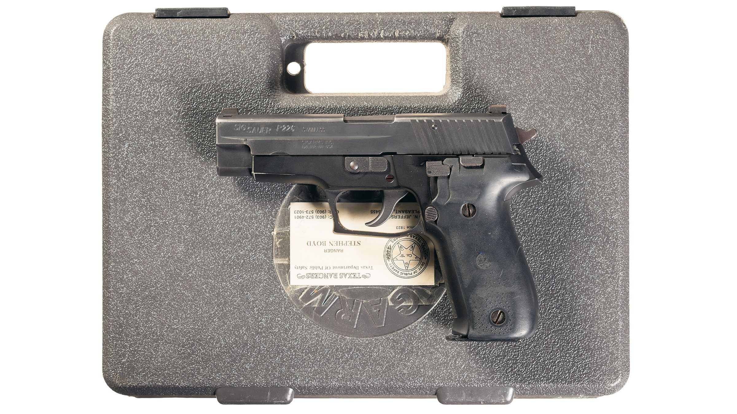 Texas Ranger Issued SIG Sauer 226 | Rock Island Auction