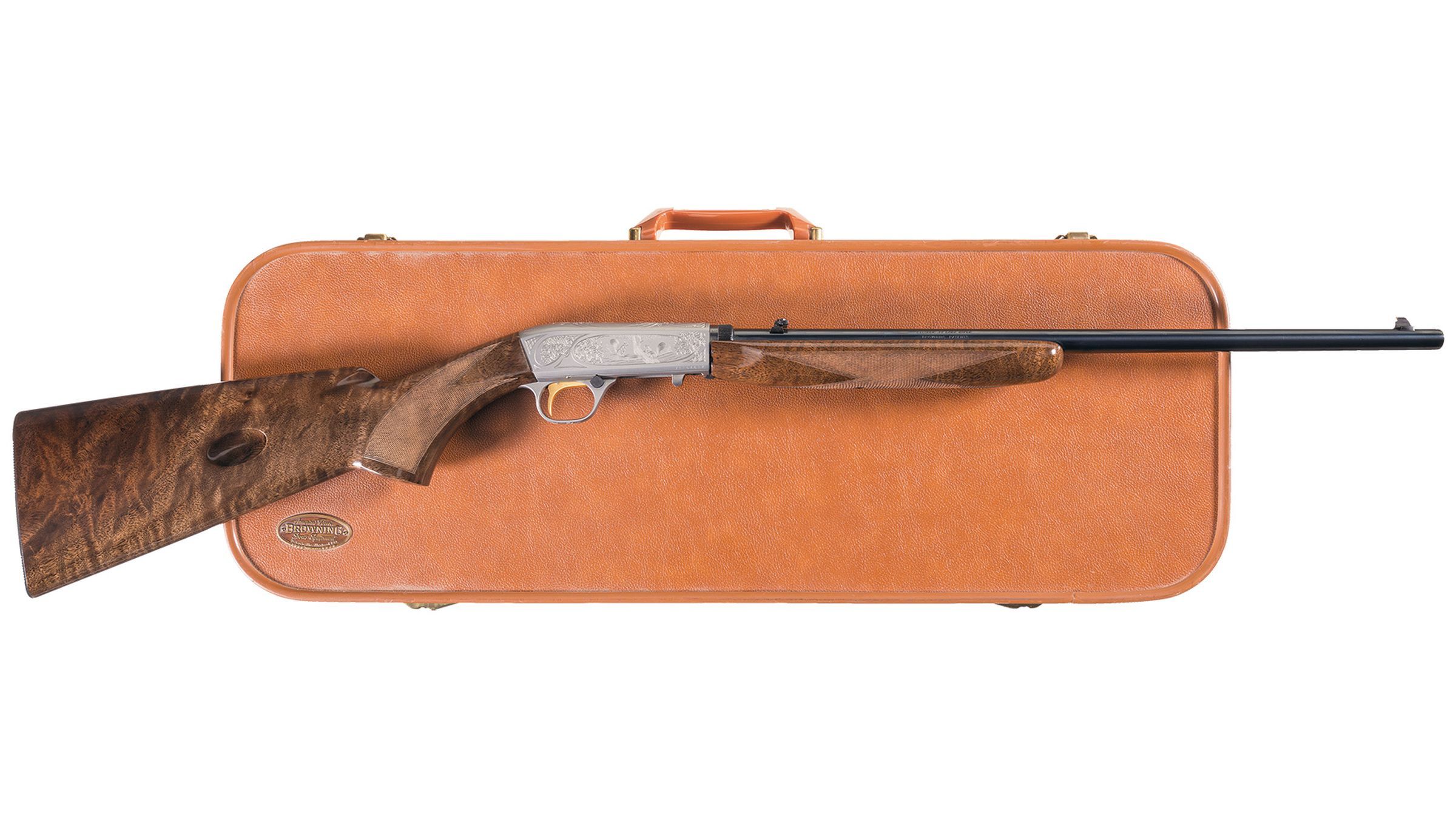 Engraved Belgian Browning Grade II Auto-22 Rifle | Rock Island Auction
