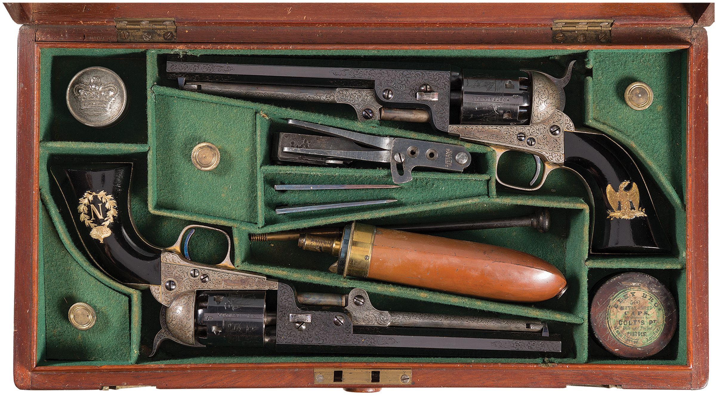 Napoleon III's Cased Pair of Colt Model 1851 Navy Revolvers | Rock ...