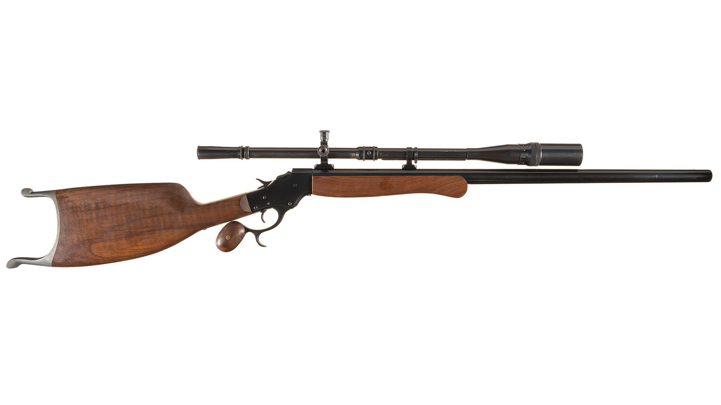 Stevens No. 44 1/2 Ideal Schuetzen Rifle with Scope | Rock Island Auction