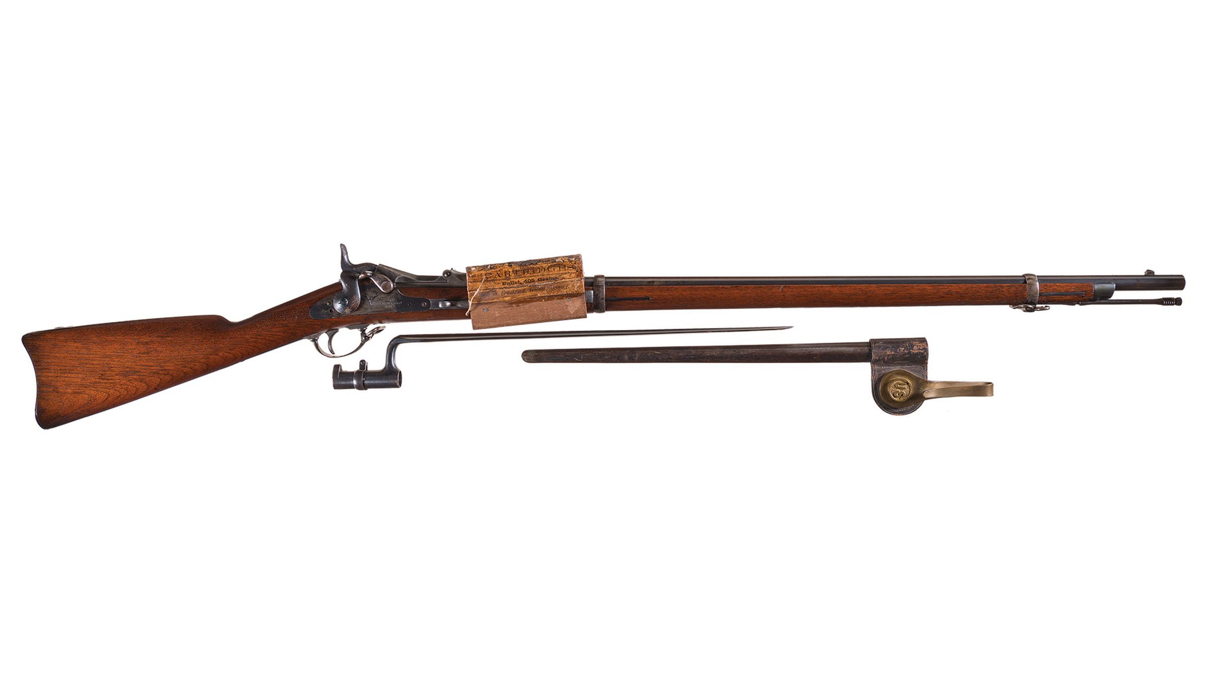 U S Springfield Model 1873 Trapdoor Rifle With Metcalfe Device Rock