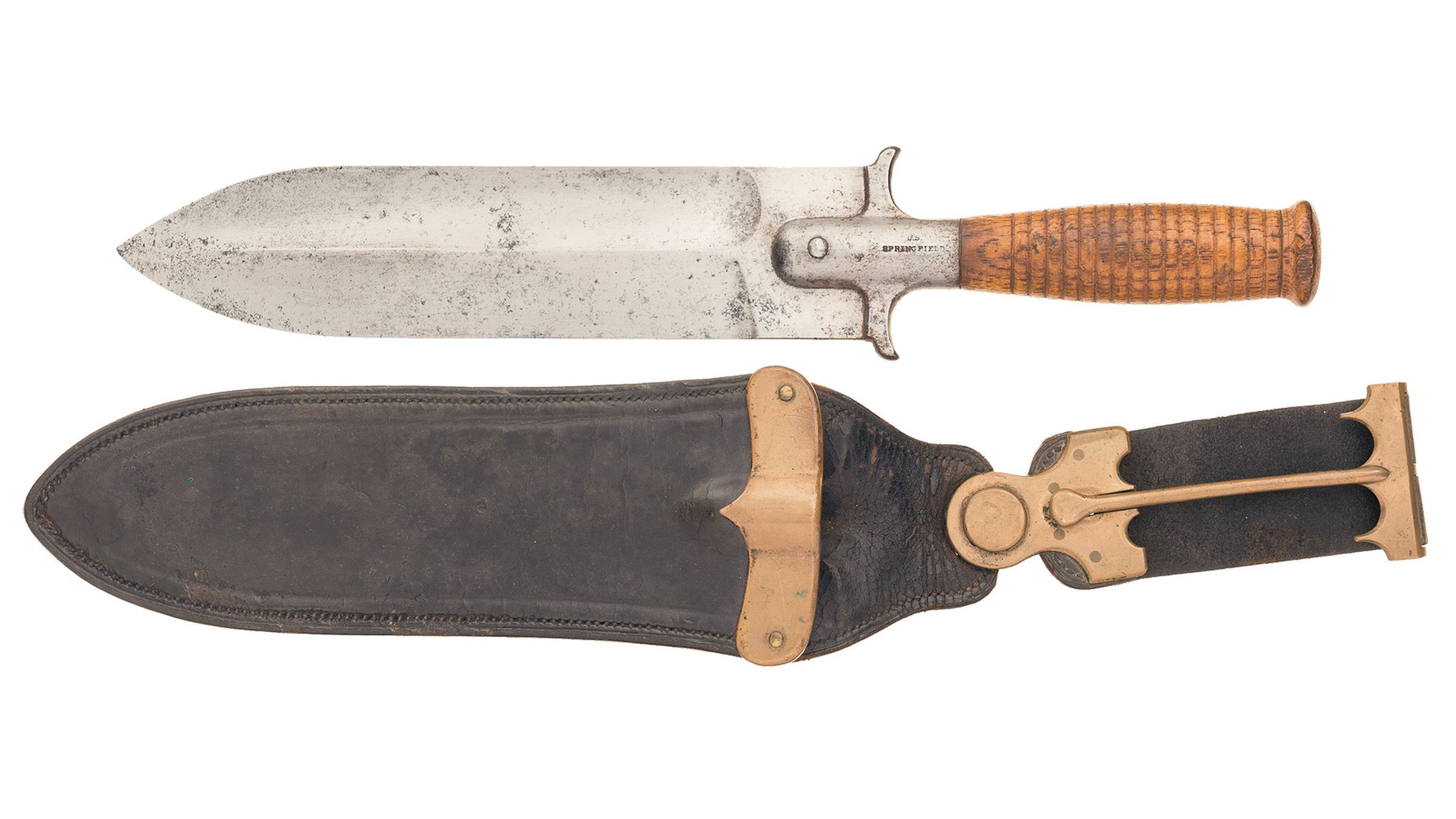 U.S. Springfield Model 1880 Hunting Knife with Sheath | Rock Island Auction