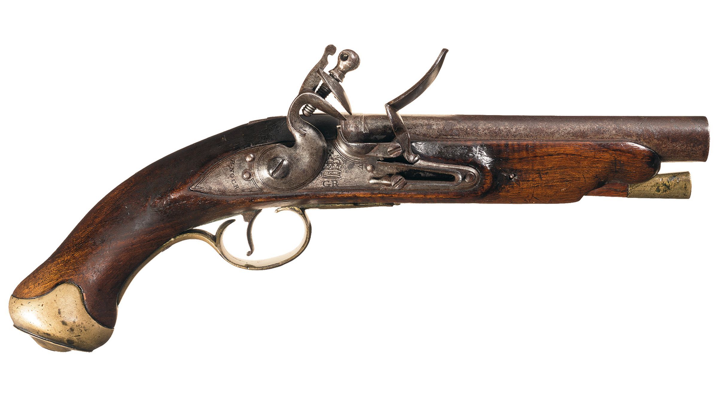 H. Nock Georgian Flintlock Pistol | Rock Island Auction