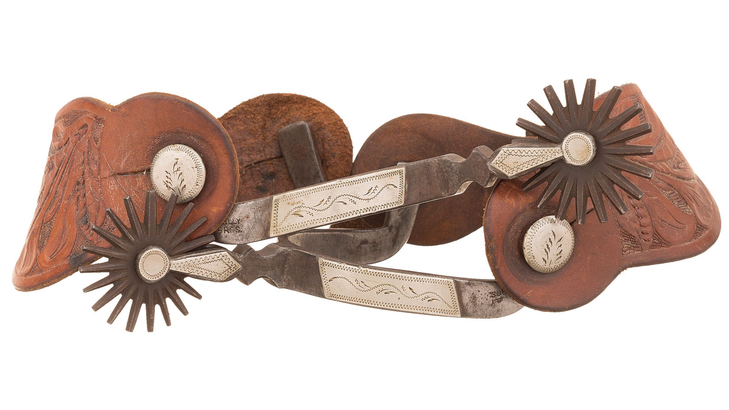 Desirable Kelly Bros. No. 80 Pattern Single Mounted Spurs | Rock Island ...
