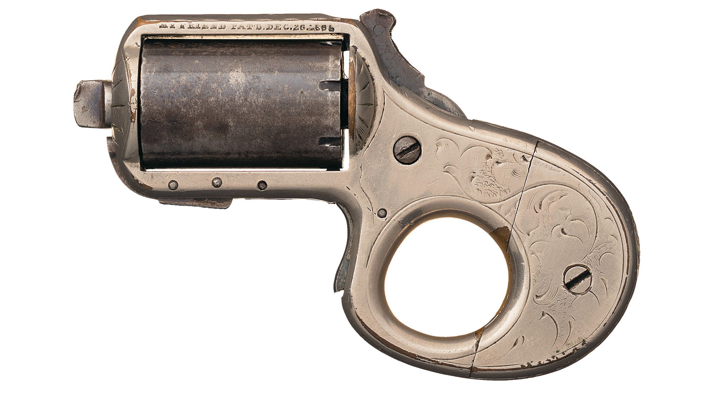 Factory Engraved James Reid 'My Friend' Knuckle Duster Revolver | Rock ...