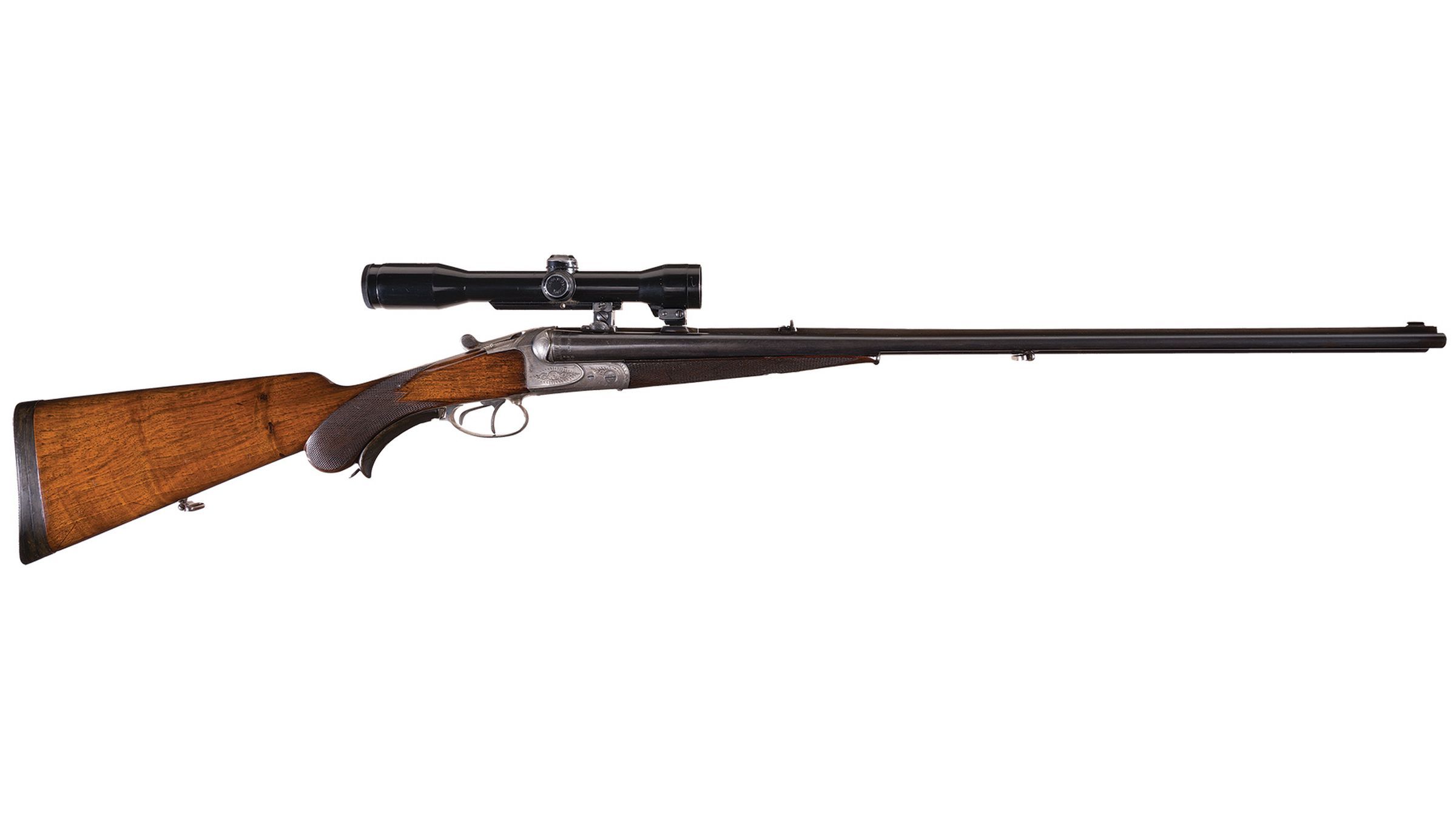 Engraved Kerner/Hubertus Hammerless Cape Gun, Scope | Rock Island Auction