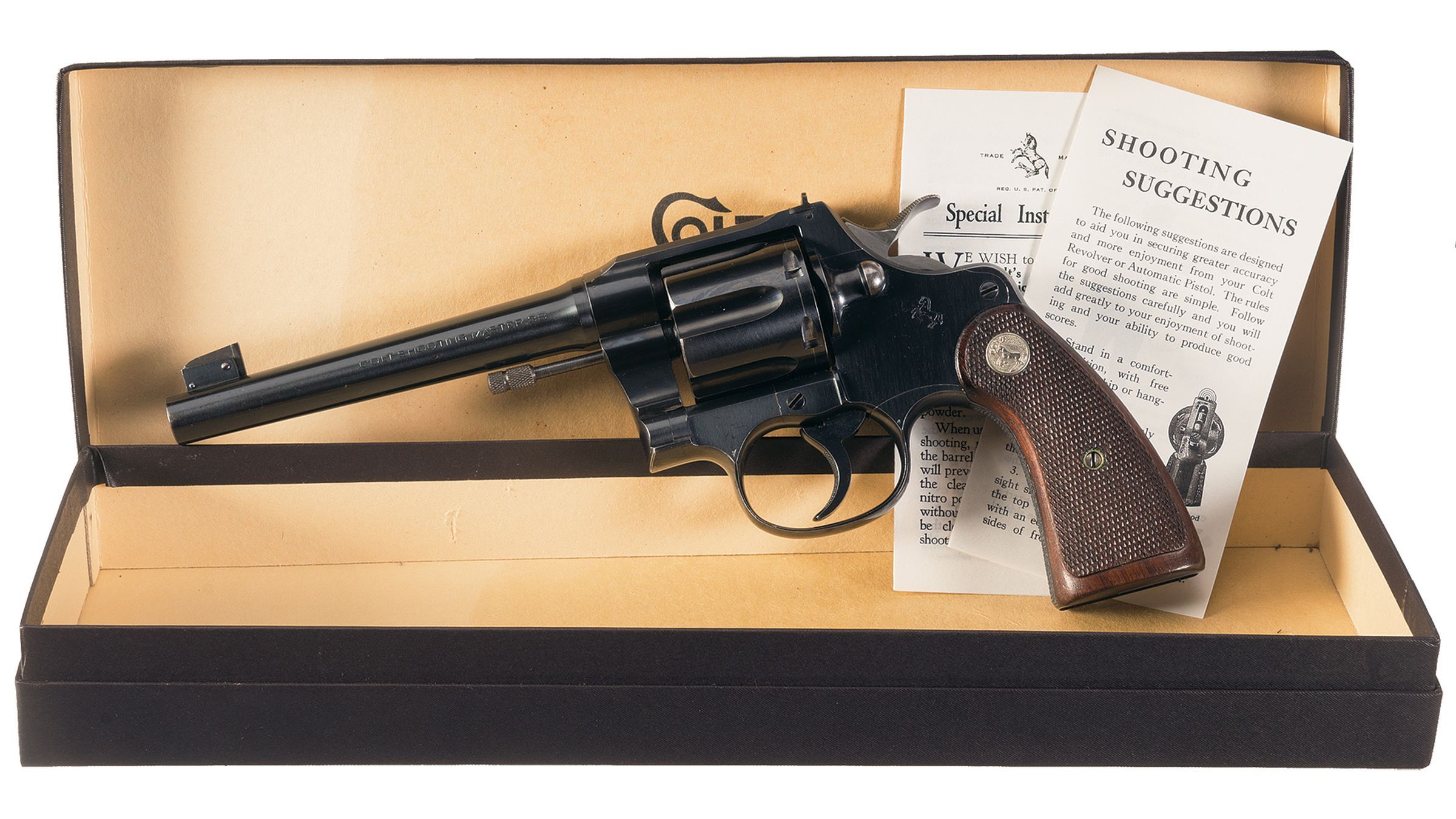 Pre-WWII Colt Shooting Master Revolver w/Box, Single Action Only | Rock ...