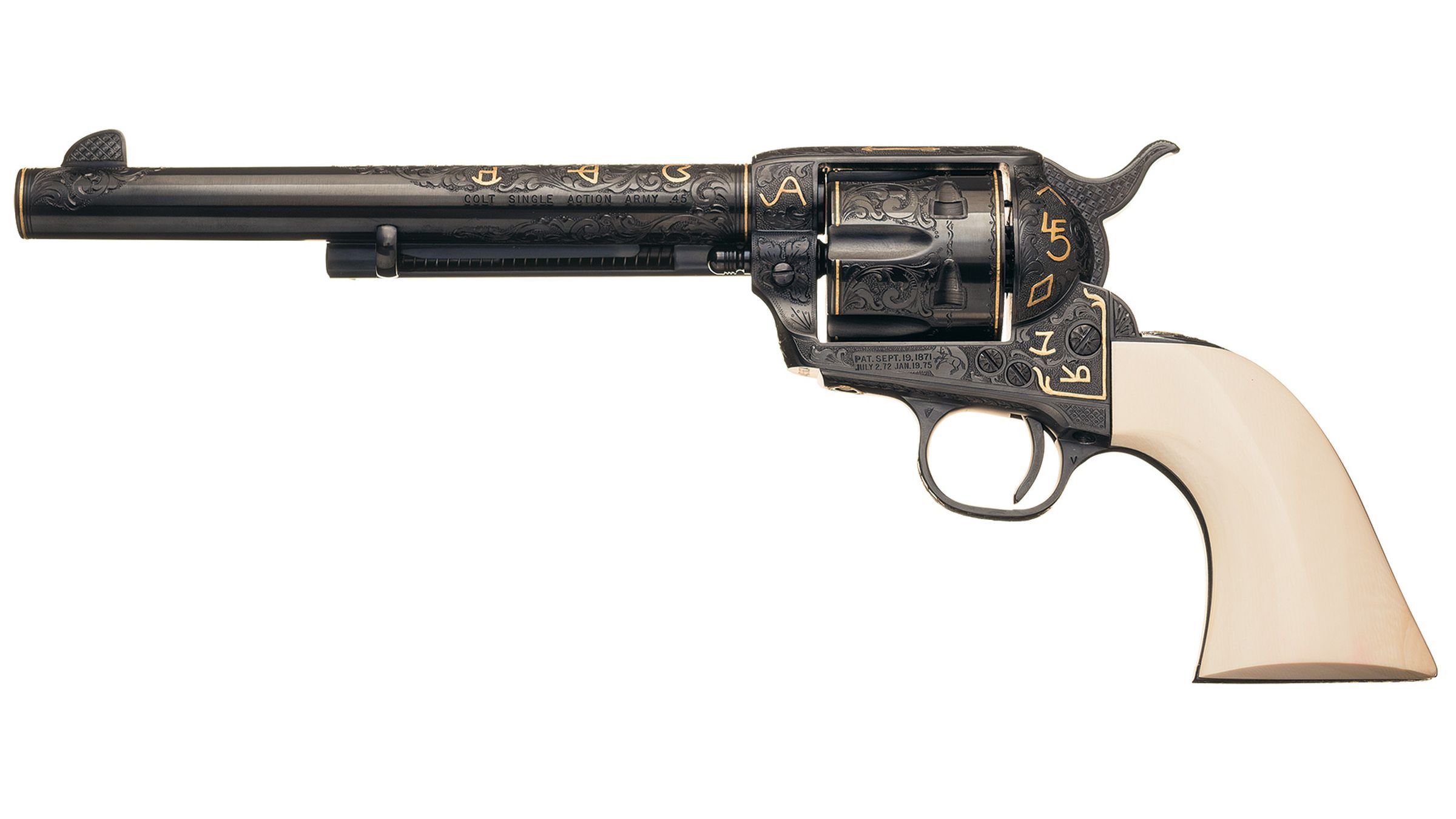 John Adams Jr. Engraved and Gold Inlaid Colt SAA Revolver | Rock Island ...