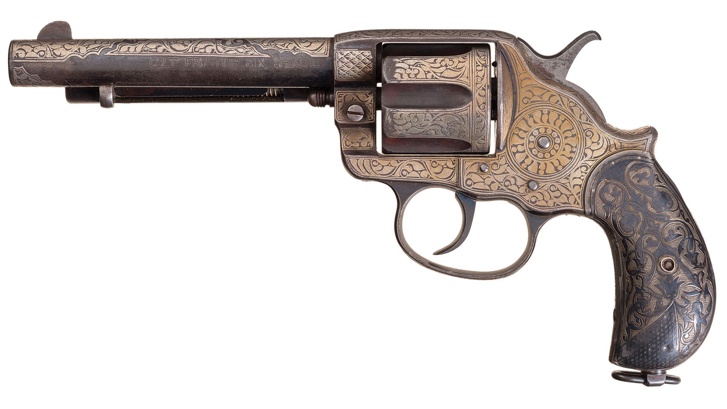 Silver Overlaid Colt Model 1878 Frontier Six Shooter Revolver | Rock ...