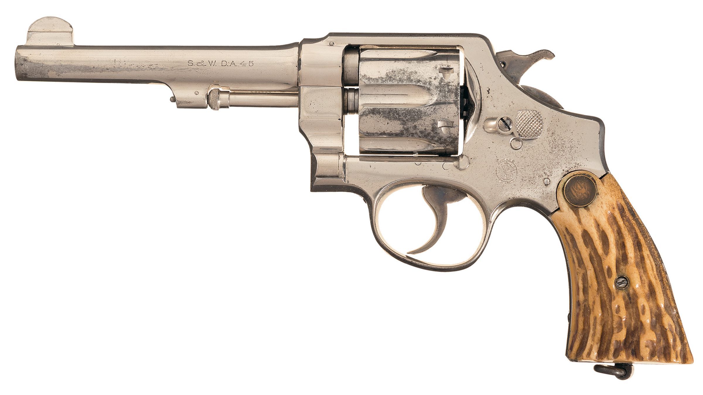 Texas Ranger Inscribed Nickel S&W Commercial Model 1917 Revolver | Rock ...