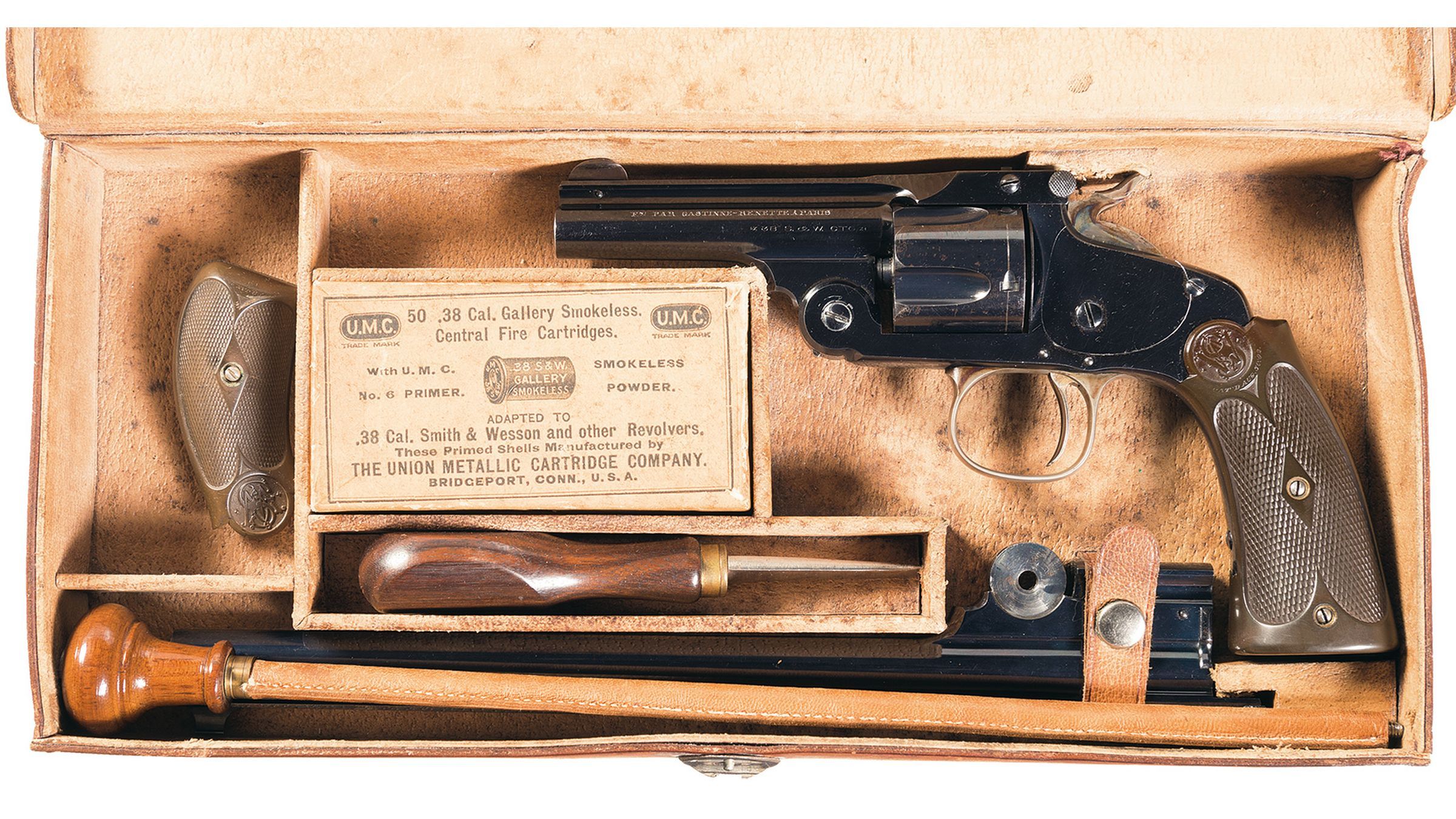 Parisian Retailer S&W 38 Single Action, Extra Barrel, Case | Rock ...