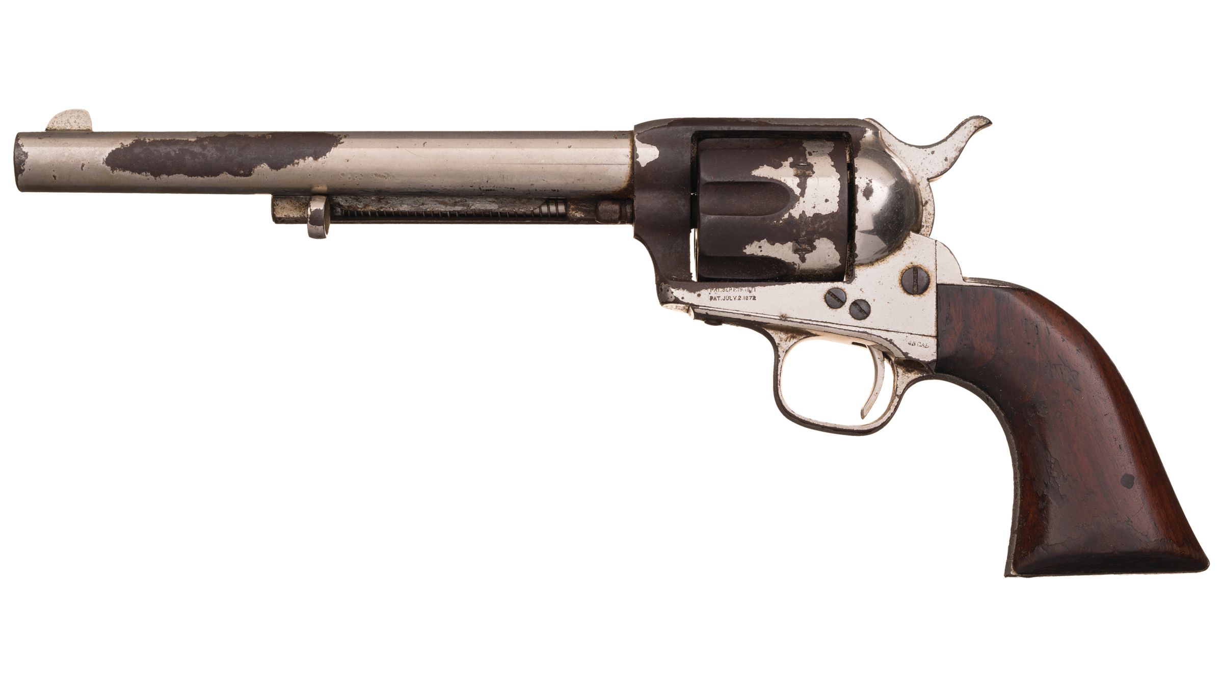 Nickel Plated Black Powder Colt Single Action Army Revolver | Rock ...