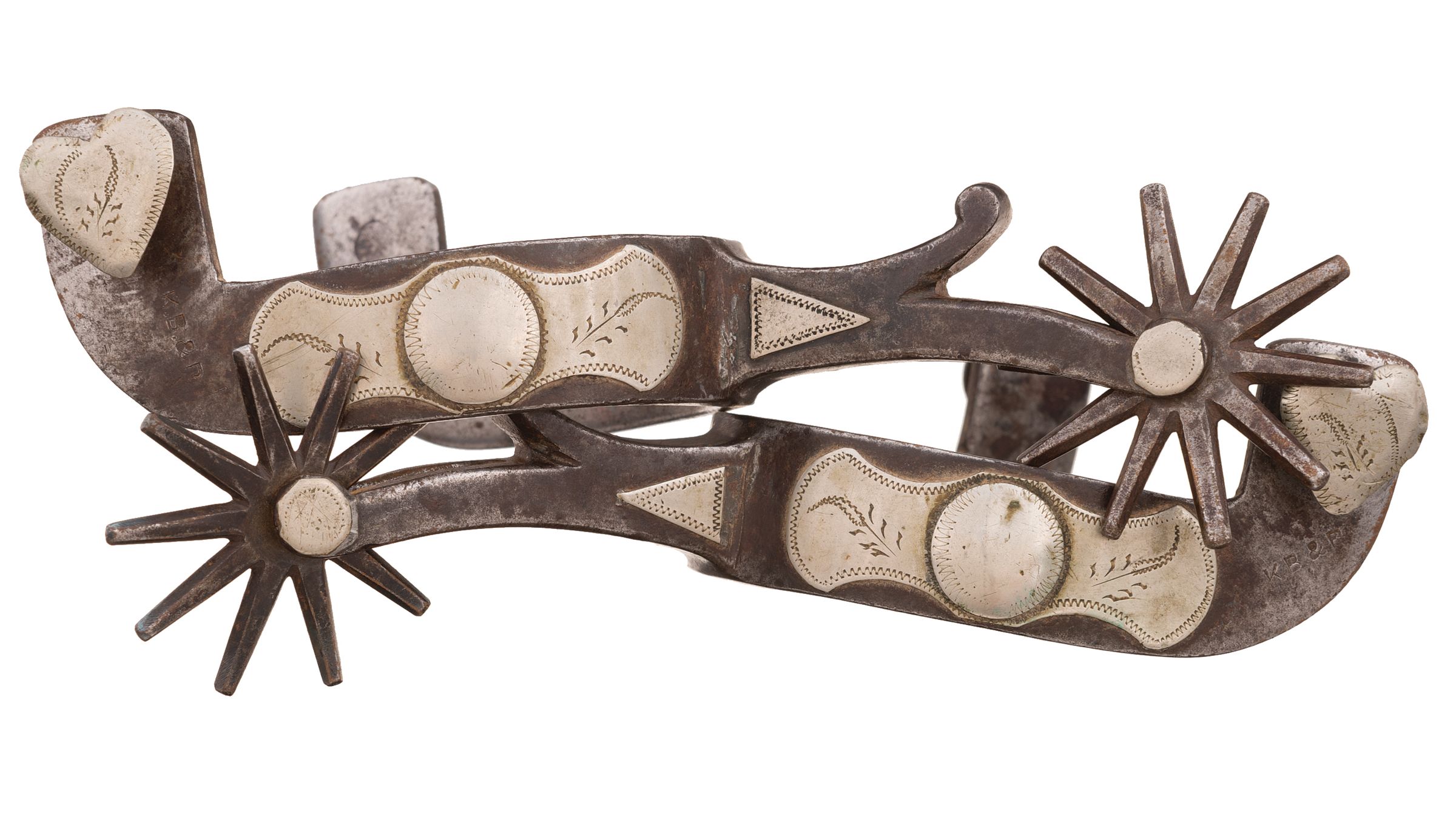 Kelly Bros. & Parker No. 40 'Peanut' Pattern Spurs | Rock Island Auction
