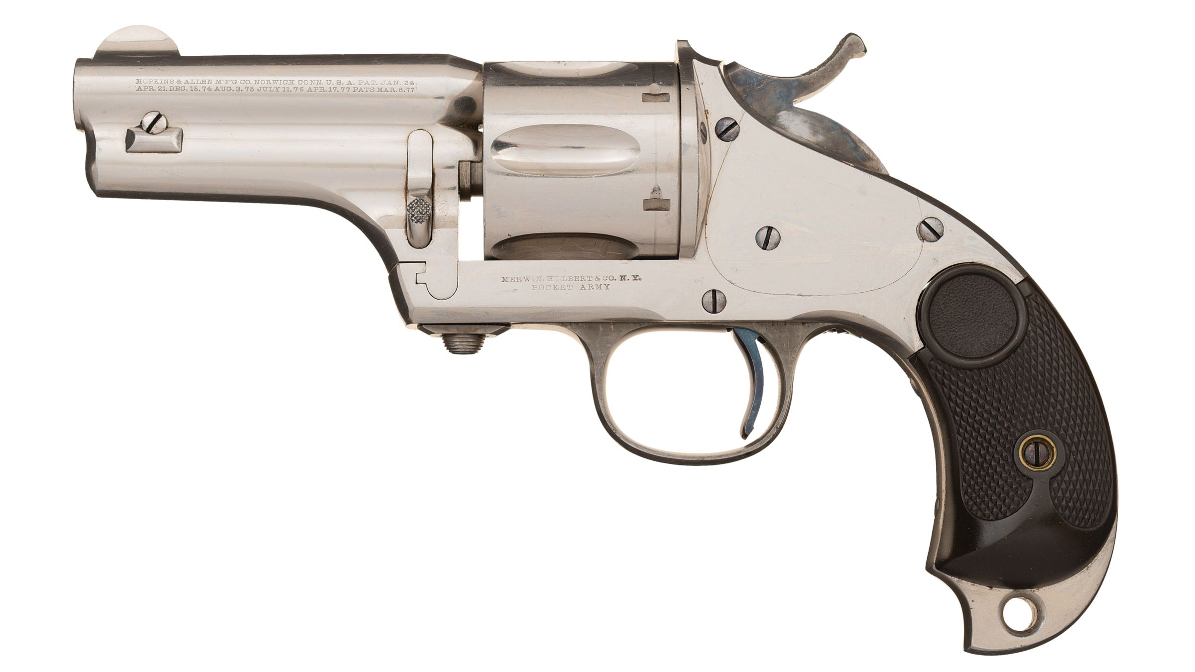 Merwin Hulbert & Co. Open Top Pocket Army Single Action Revolver | Rock ...