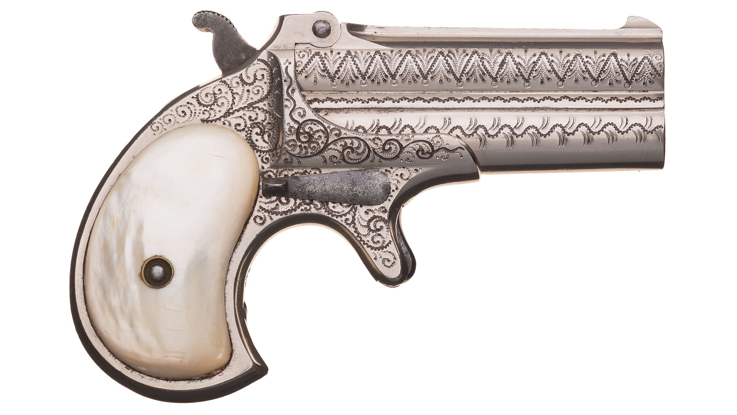 Engraved Remington Over-Under Derringer with Pearl Grips | Rock Island ...