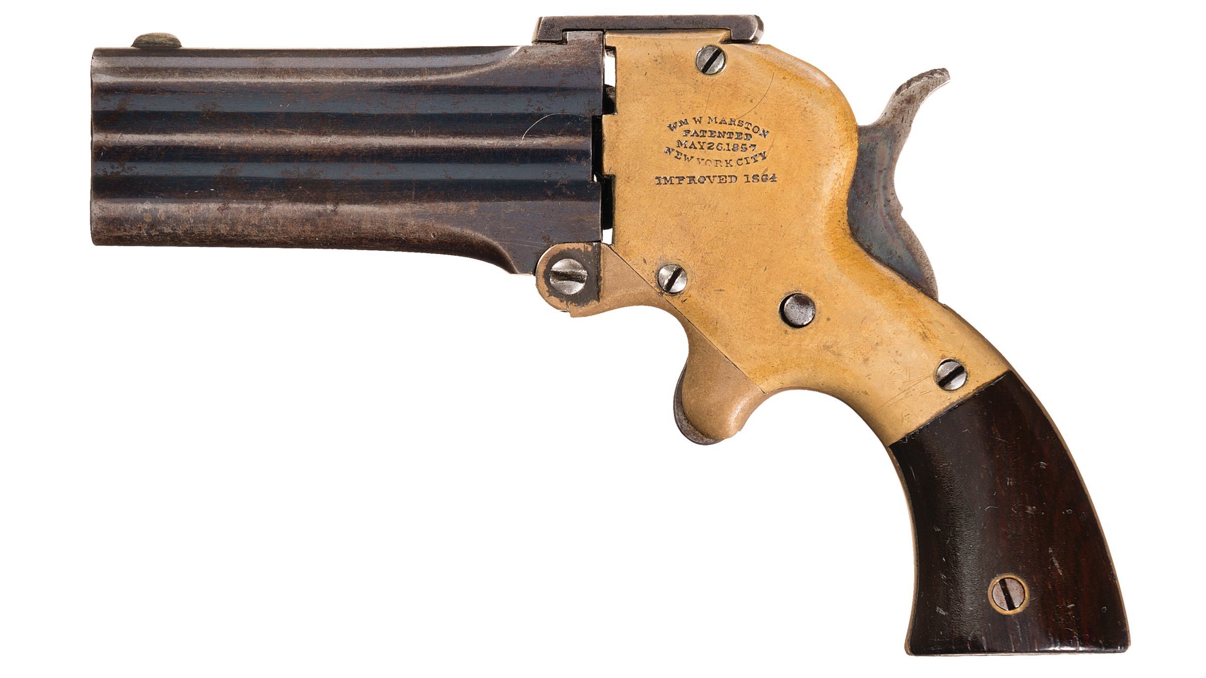 W. W. Marston Superposed Three Barrel 32 Derringer | Rock Island Auction
