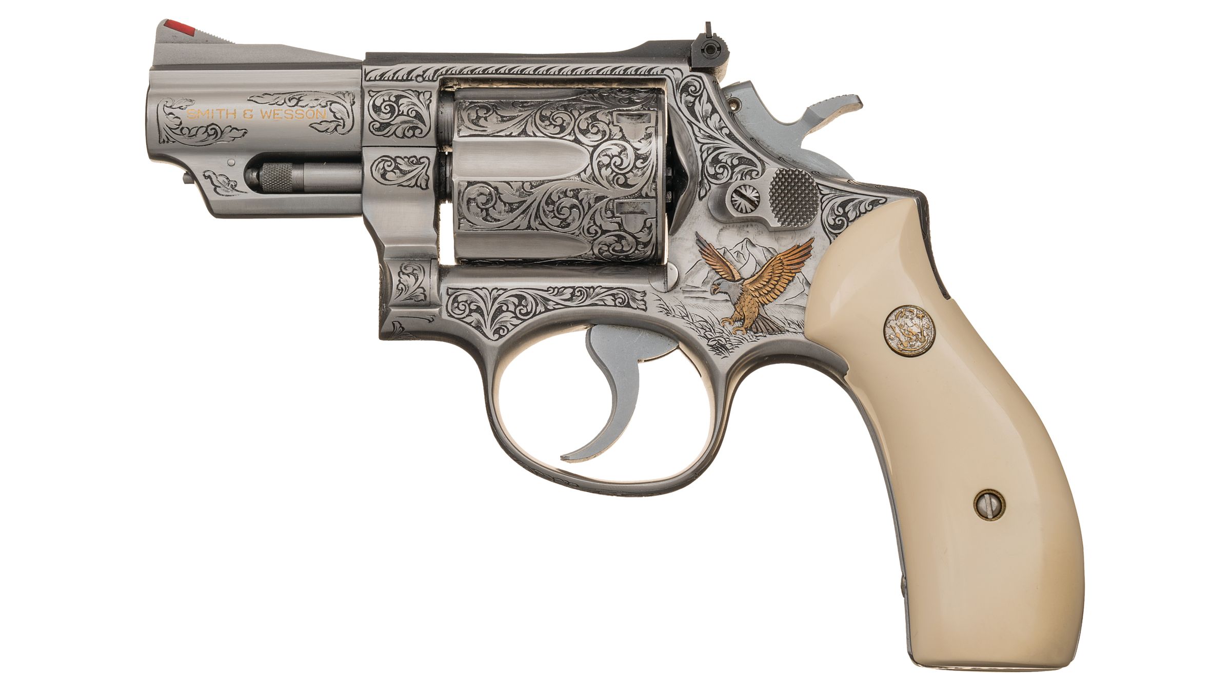 Angelo Bee Engraved-Inlaid Smith & Wesson Model 66 Revolver | Rock ...