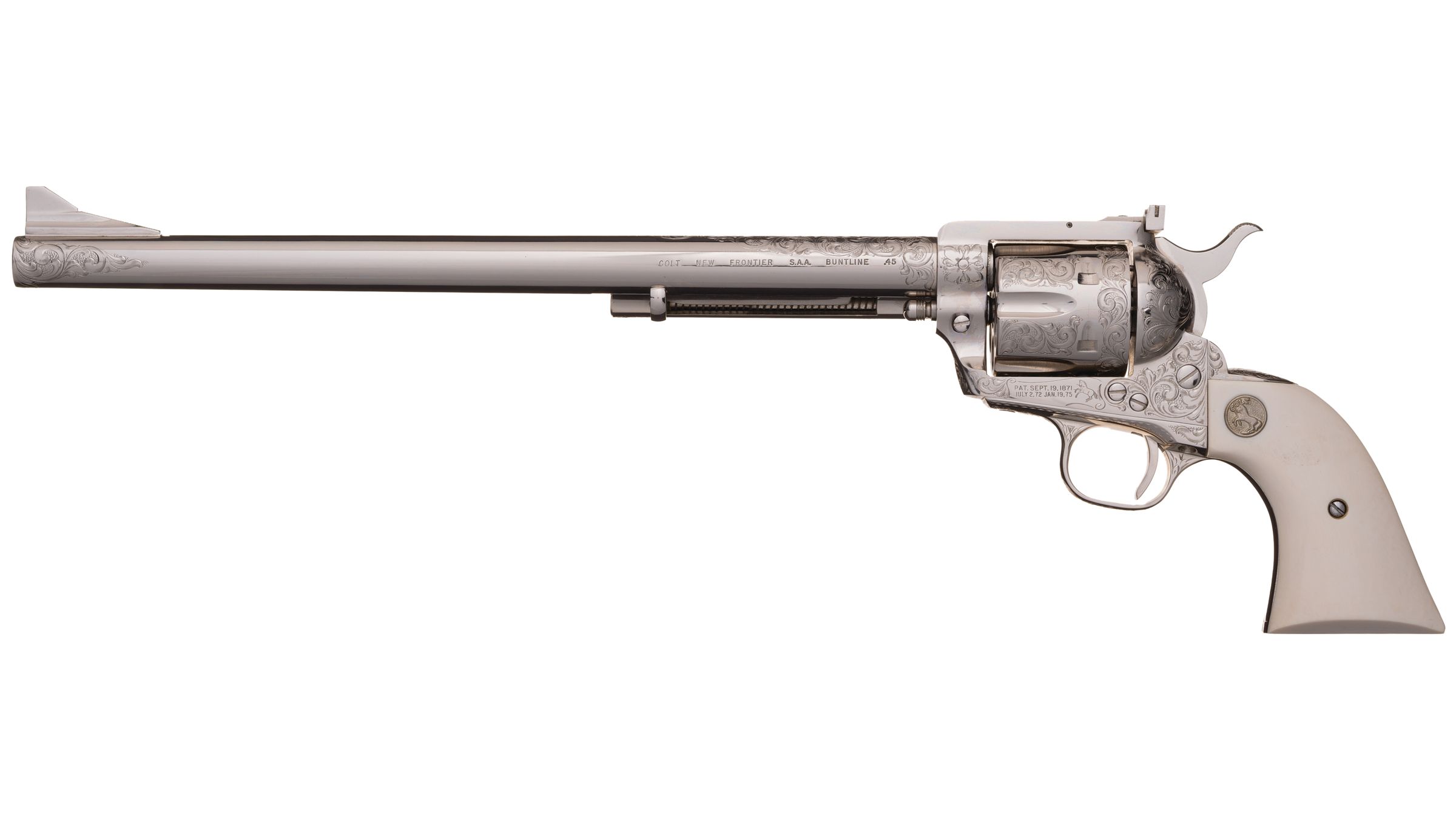 A. White Factory Engraved Colt New Frontier Buntline Revolver | Rock ...