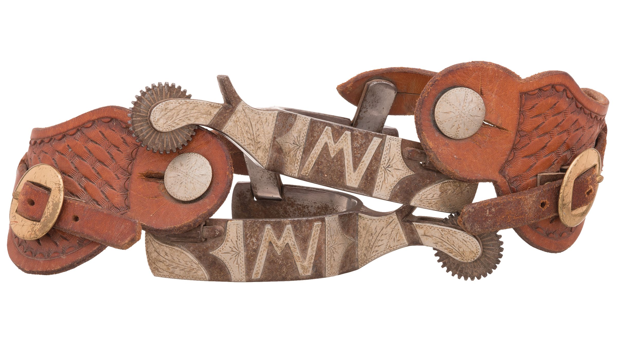Jerry Cates No. 3879 'Connected MV' Ranch Brand Spurs | Rock Island Auction