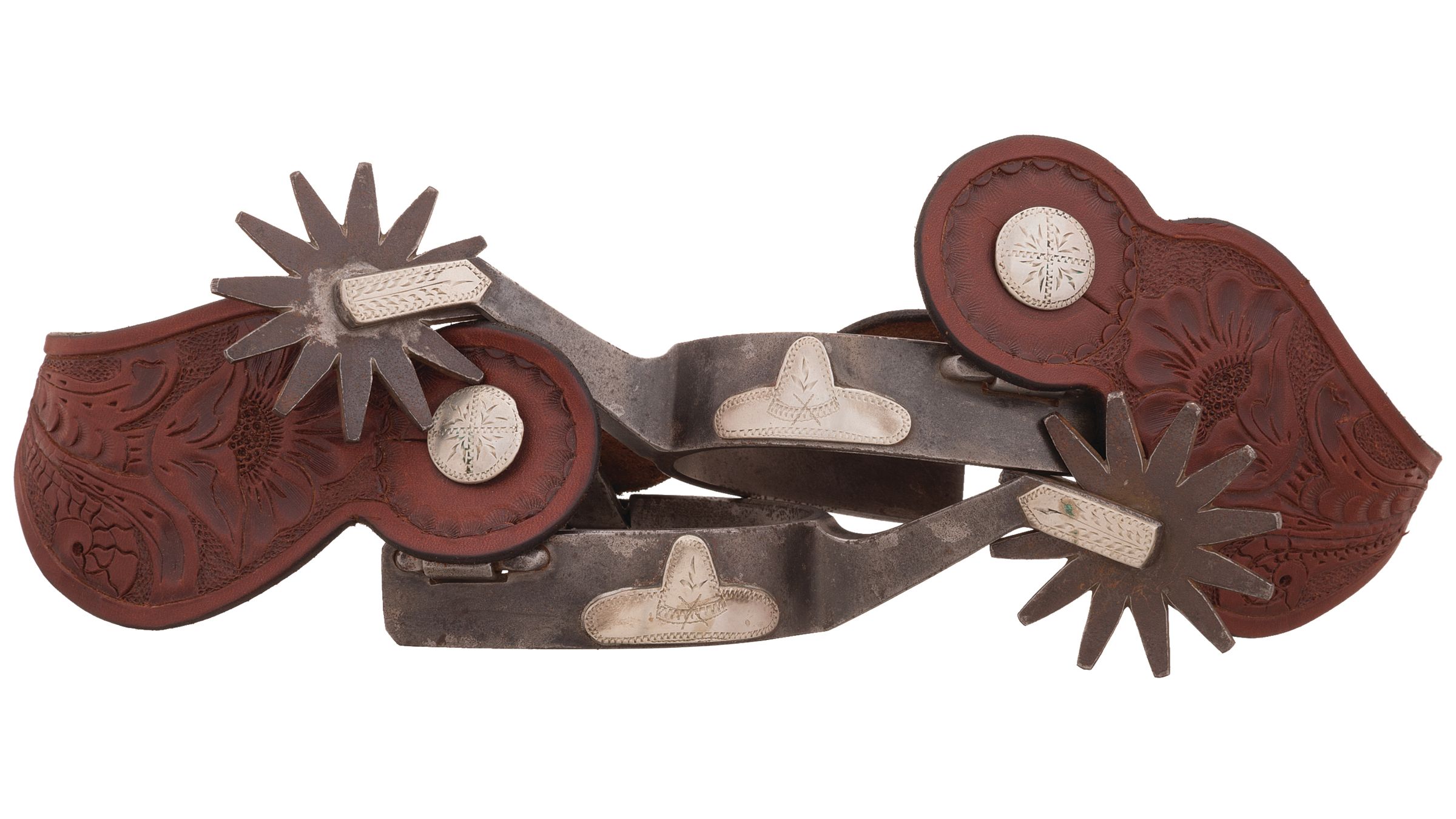 Jerry Cates No. 3599 'Del Rio' Pattern Double Mounted Spurs | Rock ...