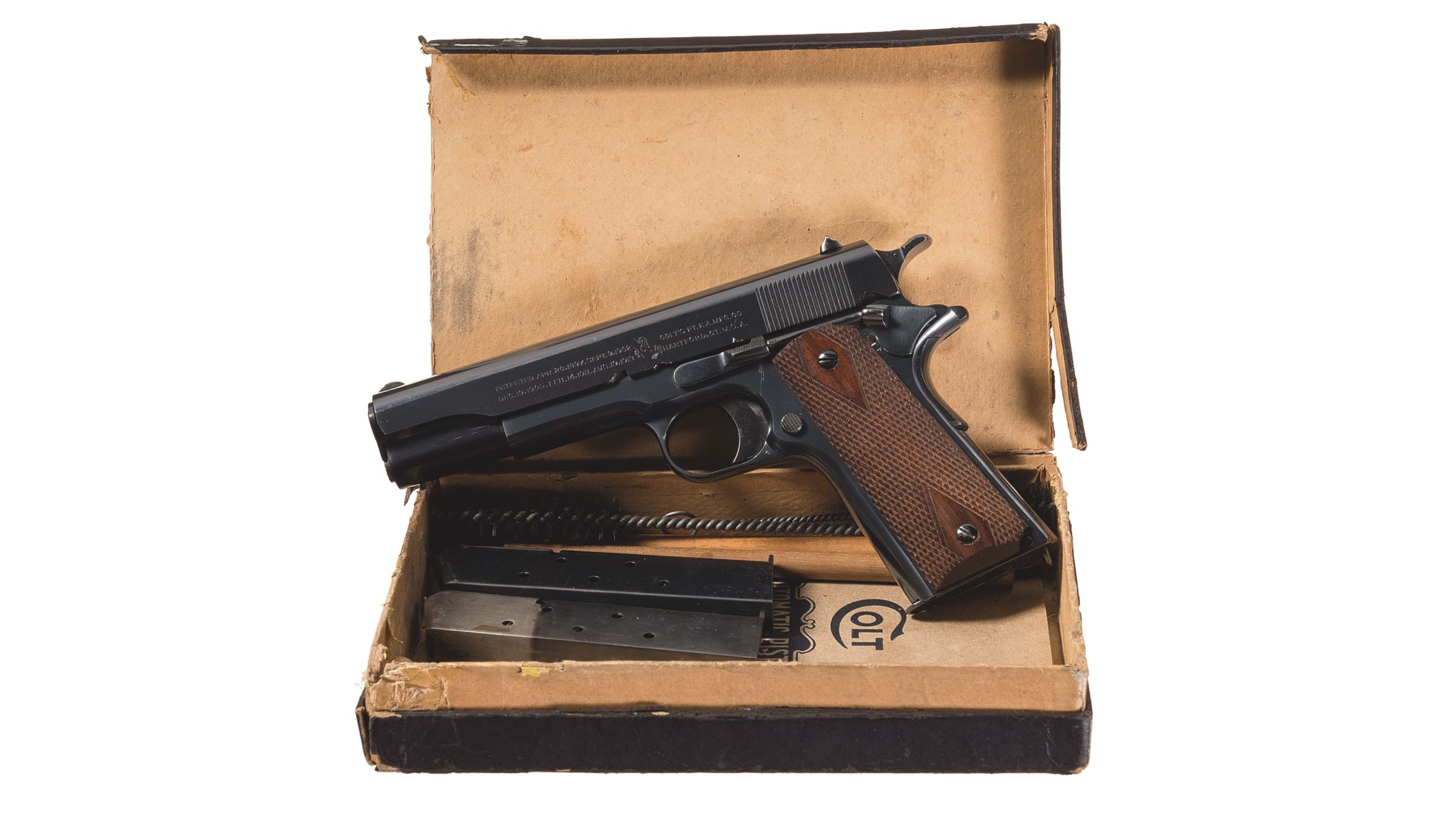 Excellent Colt Government Model, Box, Ex Mags, Fac. Letter | Rock ...