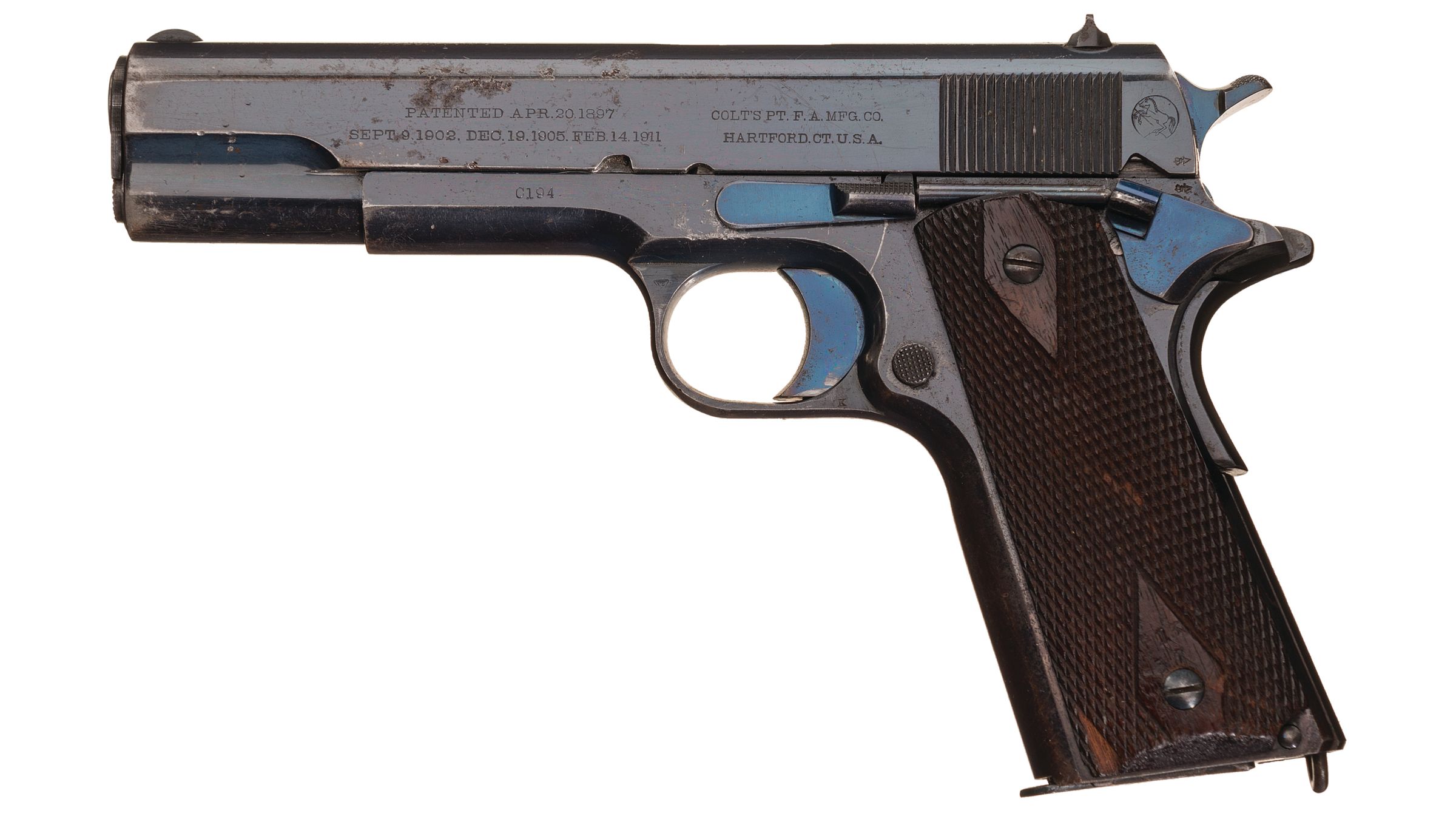 Colt Gov't Model Pistol, S-N C194, Colt London Office Shipped | Rock ...