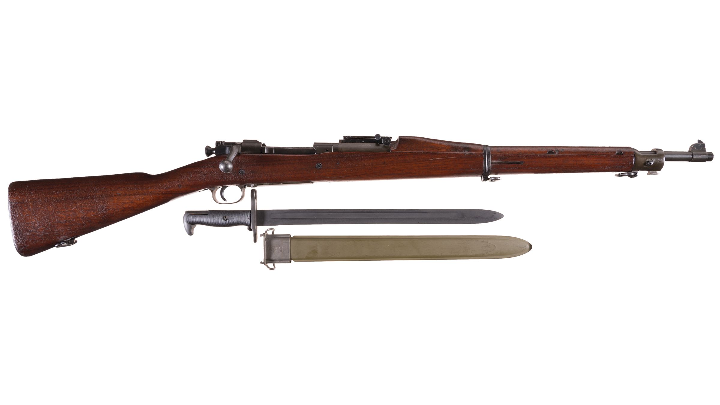 WWII U.S. Remington Model 1903 A1 Bolt Action Rifle w- Bayonet | Rock ...