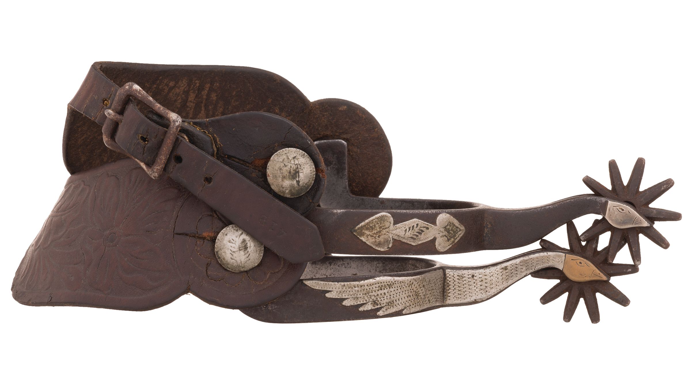 Kelly Bros. No. 38 'Flying Goose' Pattern Double Mounted Spurs | Rock ...