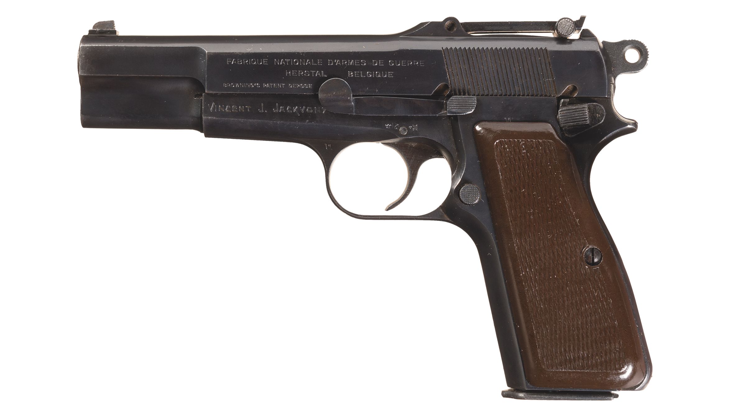 FN High Power Pistol, S-N '1'. Documented, w-Case | Rock Island Auction