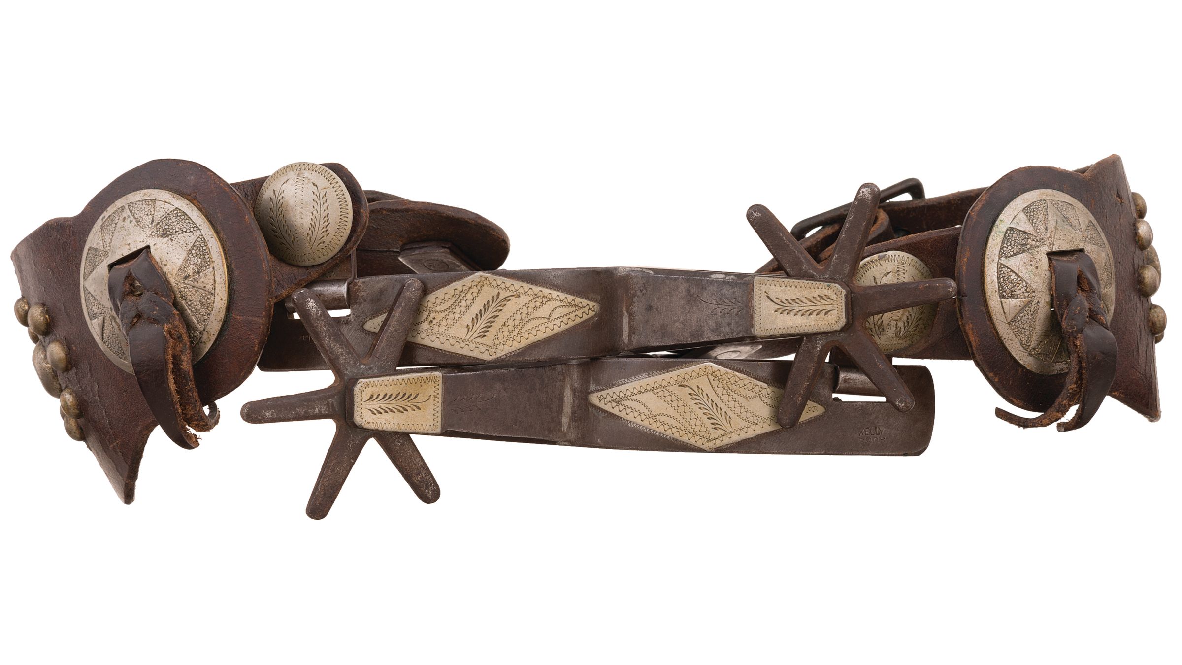 Kelly Bros. No. 18 Pattern Double Mounted Spurs | Rock Island Auction