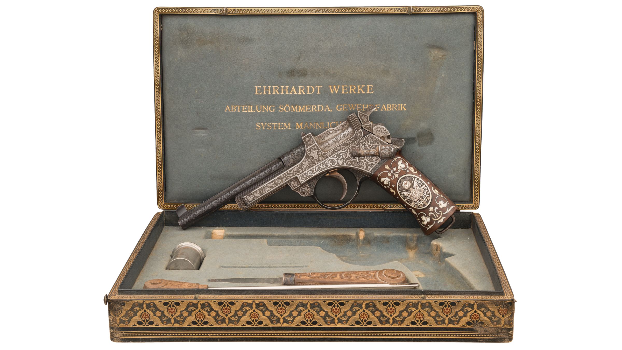 Mannlicher Model 1900 Pistol Presented to the Sultan of Turkey | Rock ...