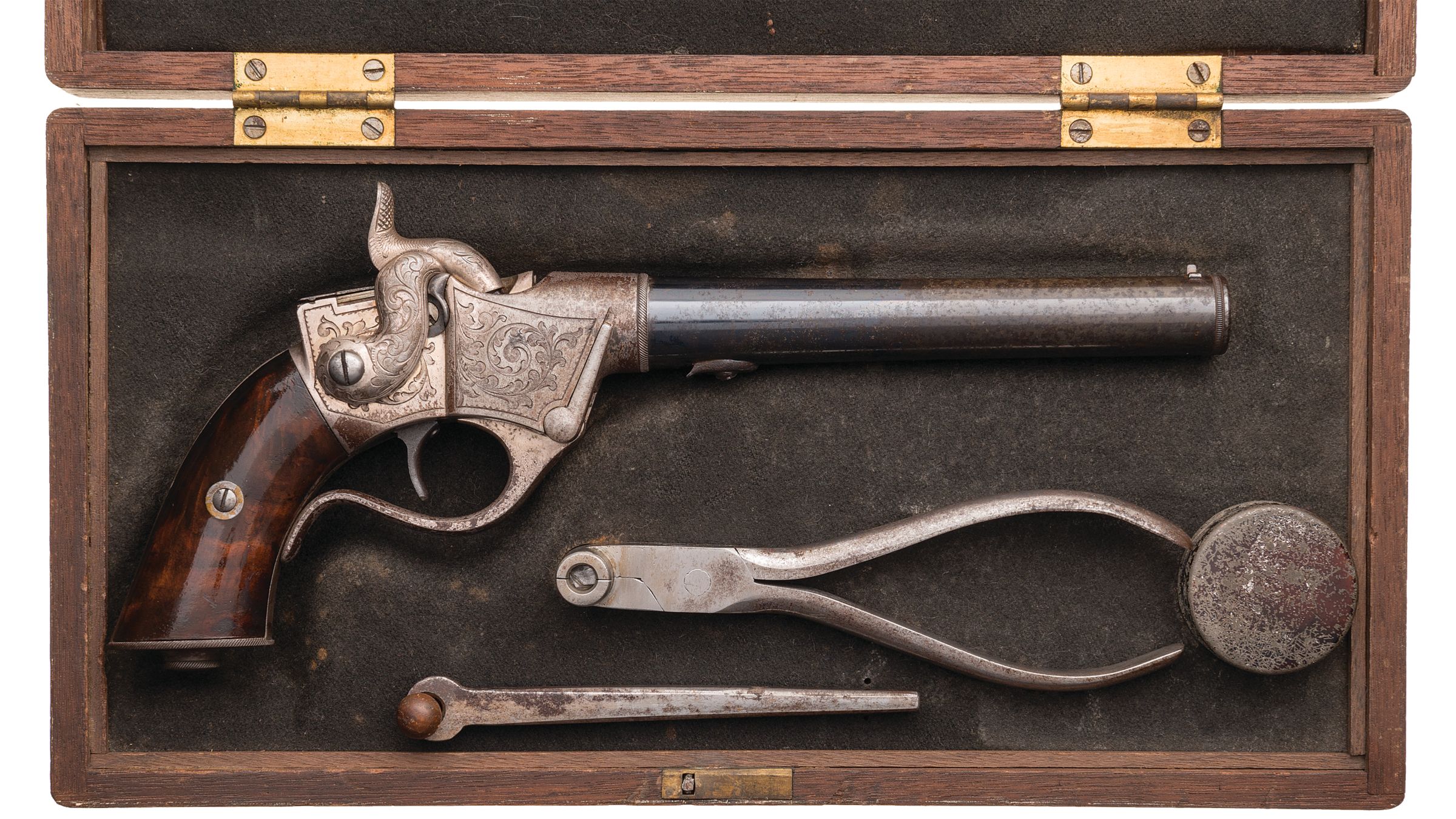 Engraved Sharps Breech Loading Single Shot Pistol | Rock Island Auction