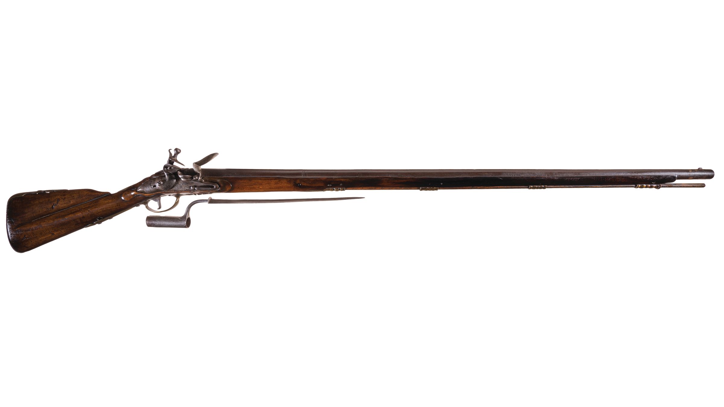 British Early Brown Bess Musket with Bayonet | Rock Island Auction