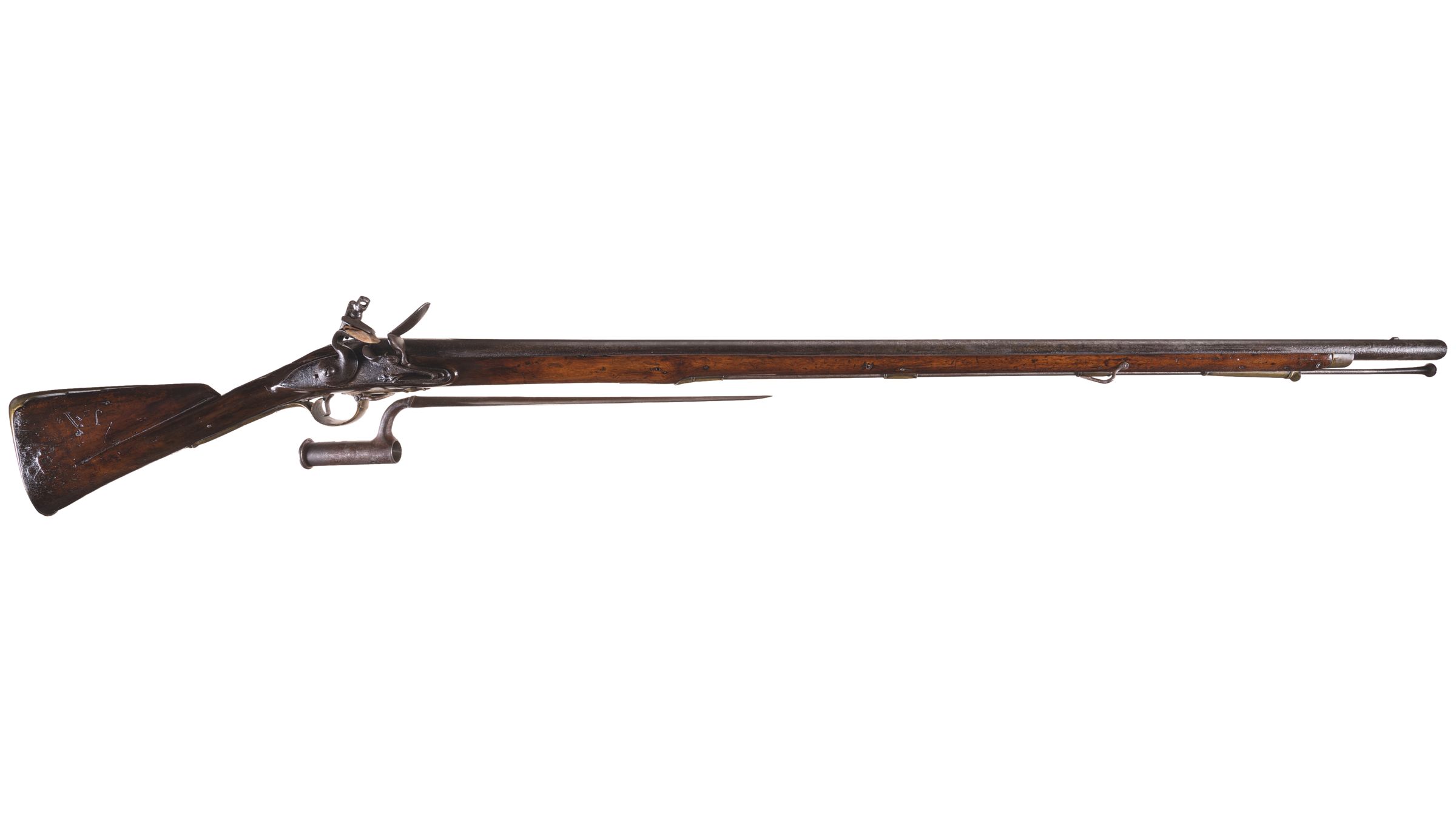 Long Land Pattern Brown Bess Flintlock Musket with Bayonet | Rock ...