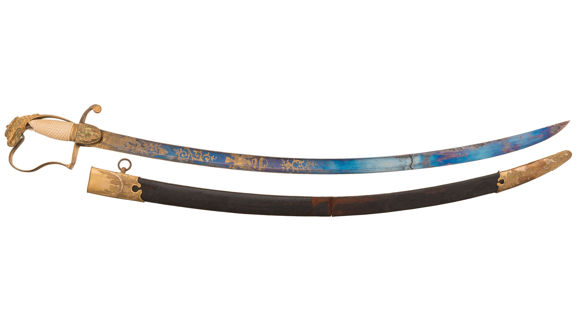 American Eagle Head Sword w-Attribution. Scabbard | Rock Island Auction
