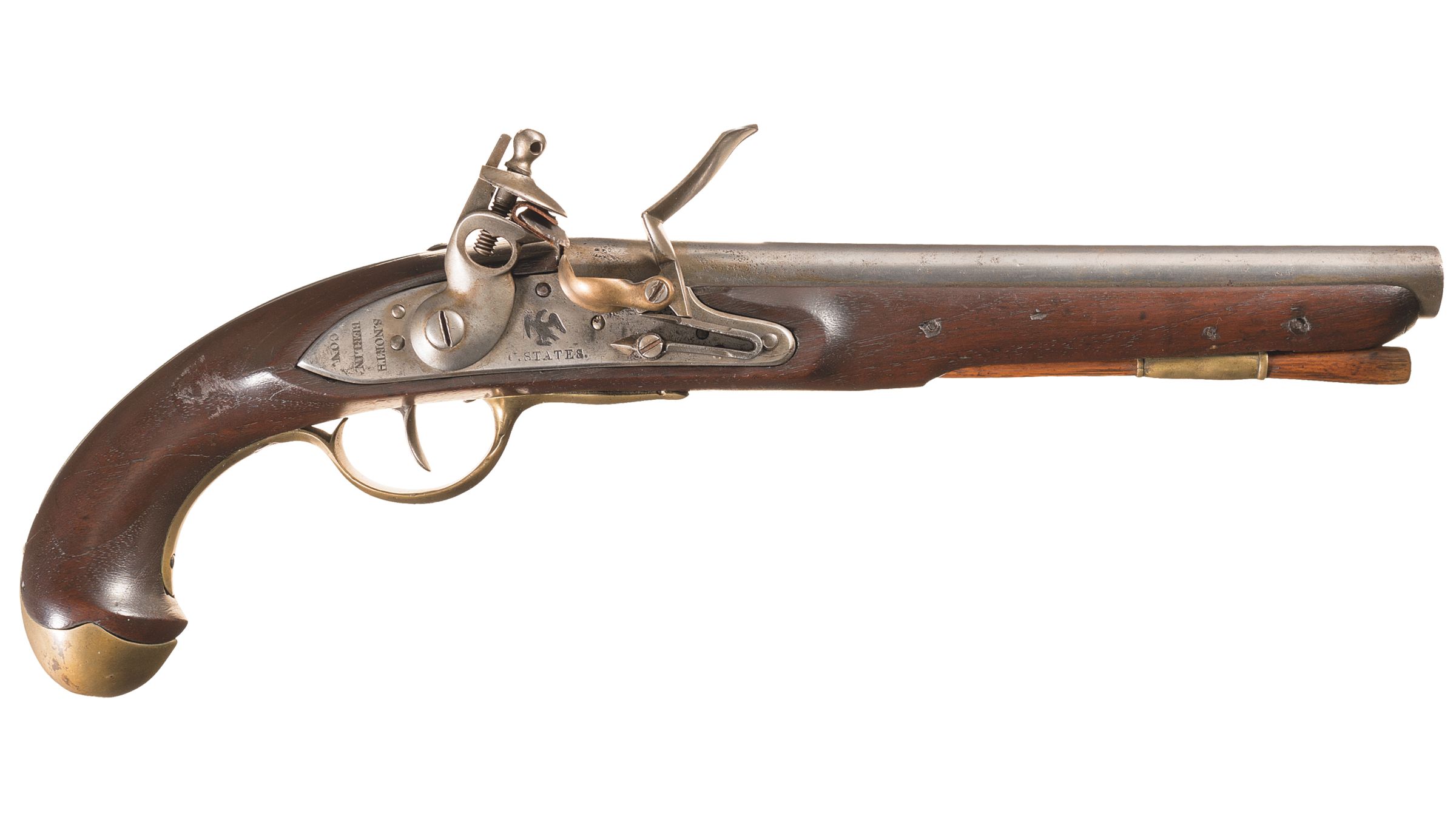 Scarce U.S. Simeon North Model 1808 Navy Flintlock Pistol | Rock Island ...